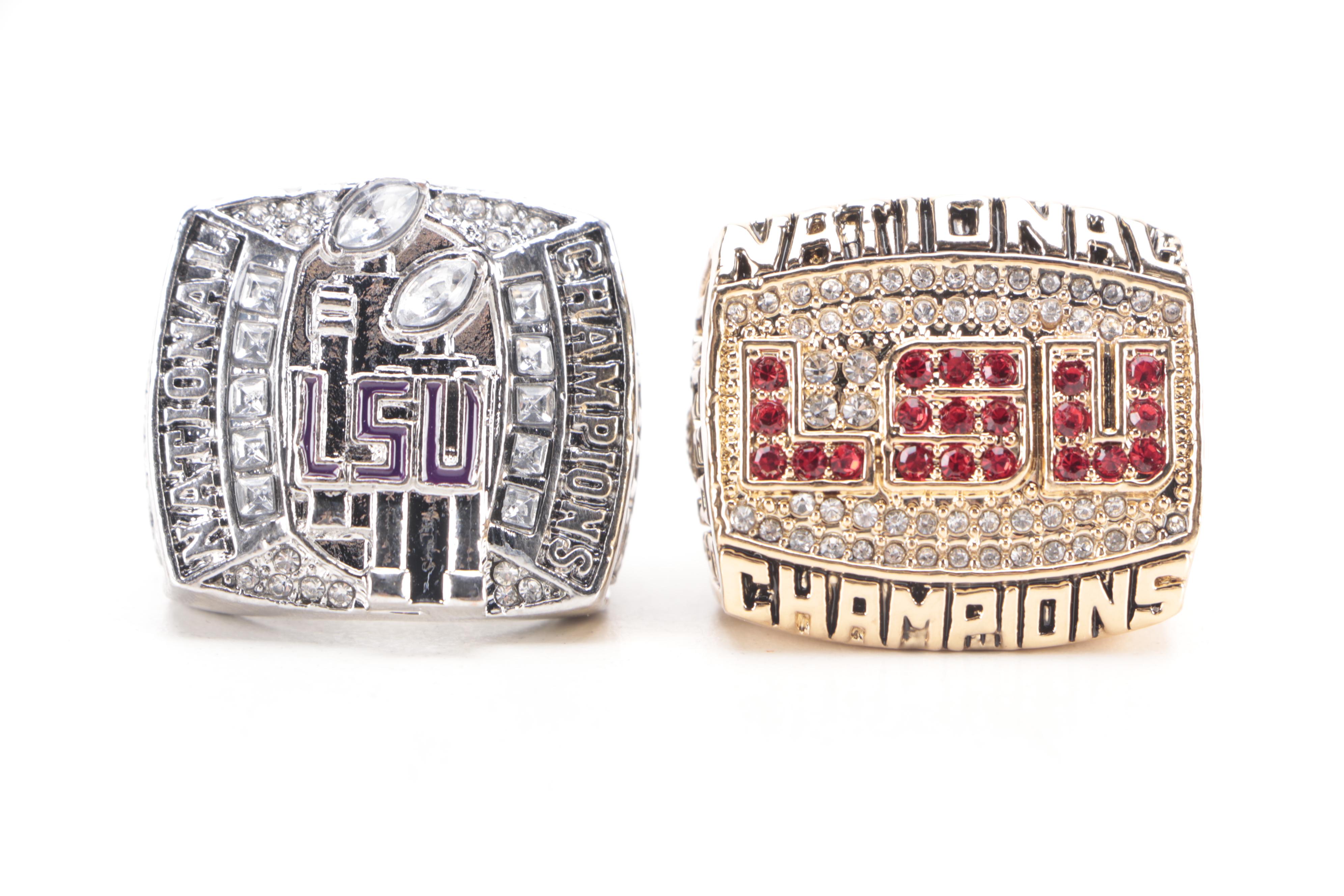 LSU Replica National Championship Rings With Burrow Personalized Ring ...
