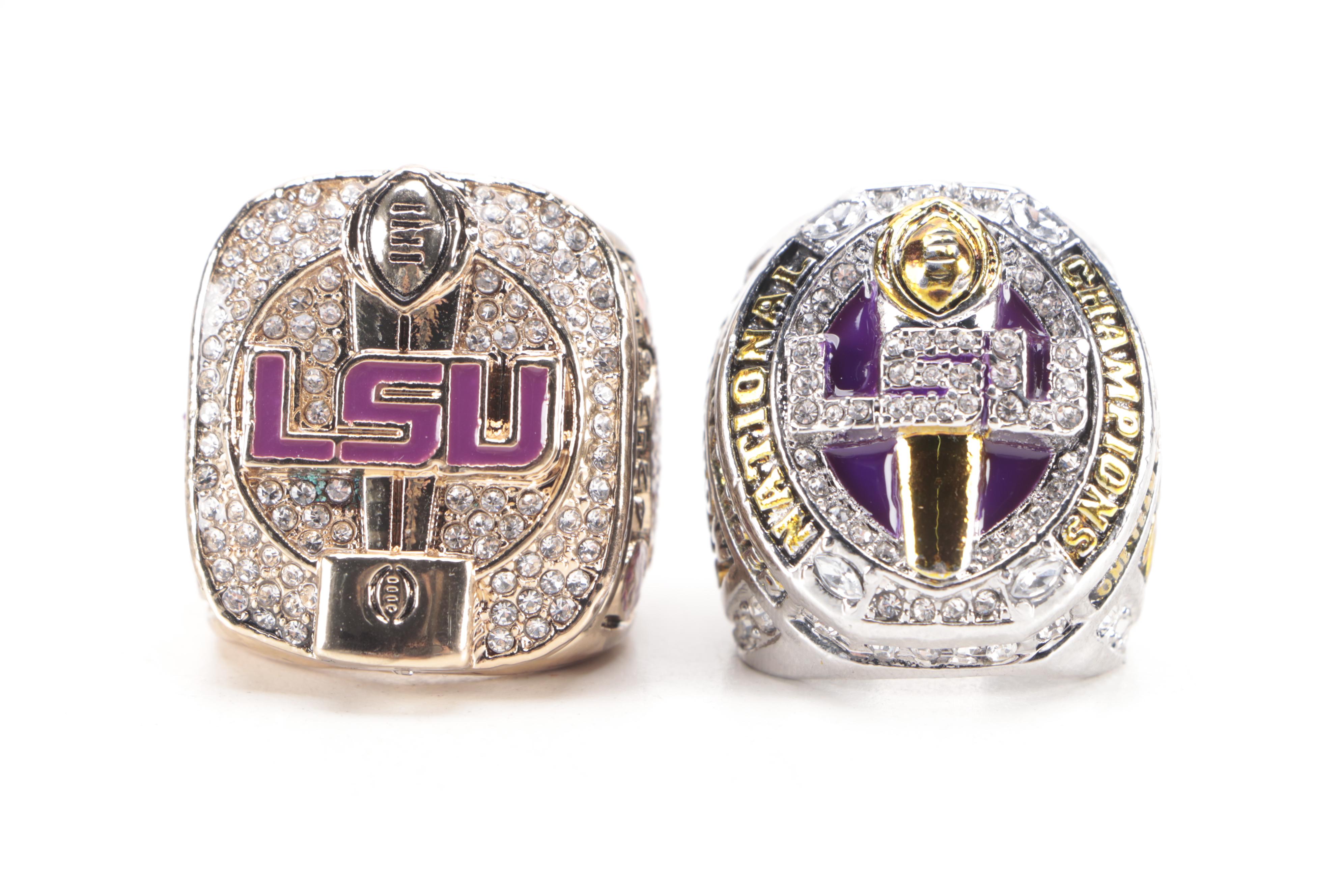 LSU Replica National Championship Rings With Burrow Personalized Ring ...