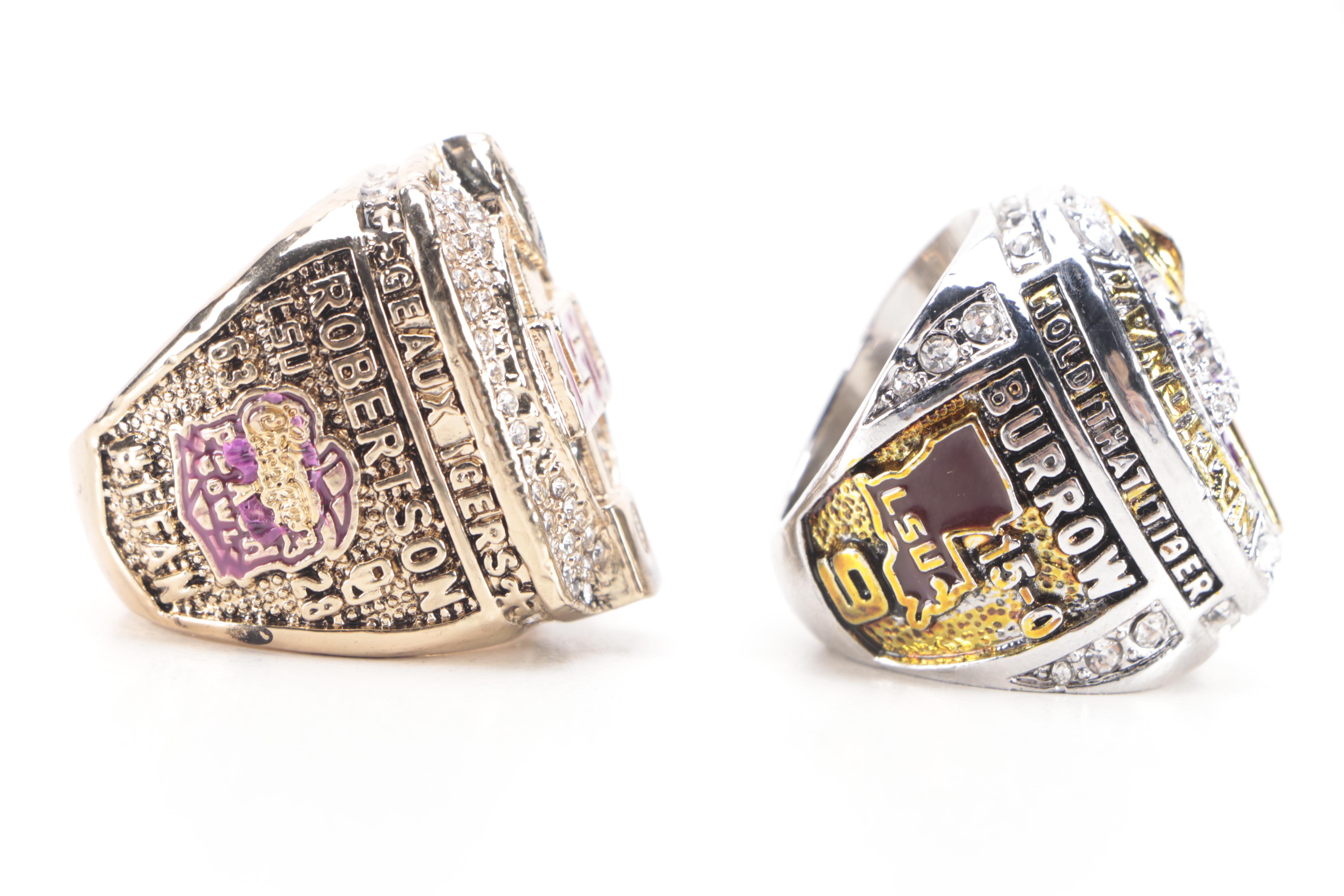 LSU Replica National Championship Rings With Burrow Personalized Ring ...