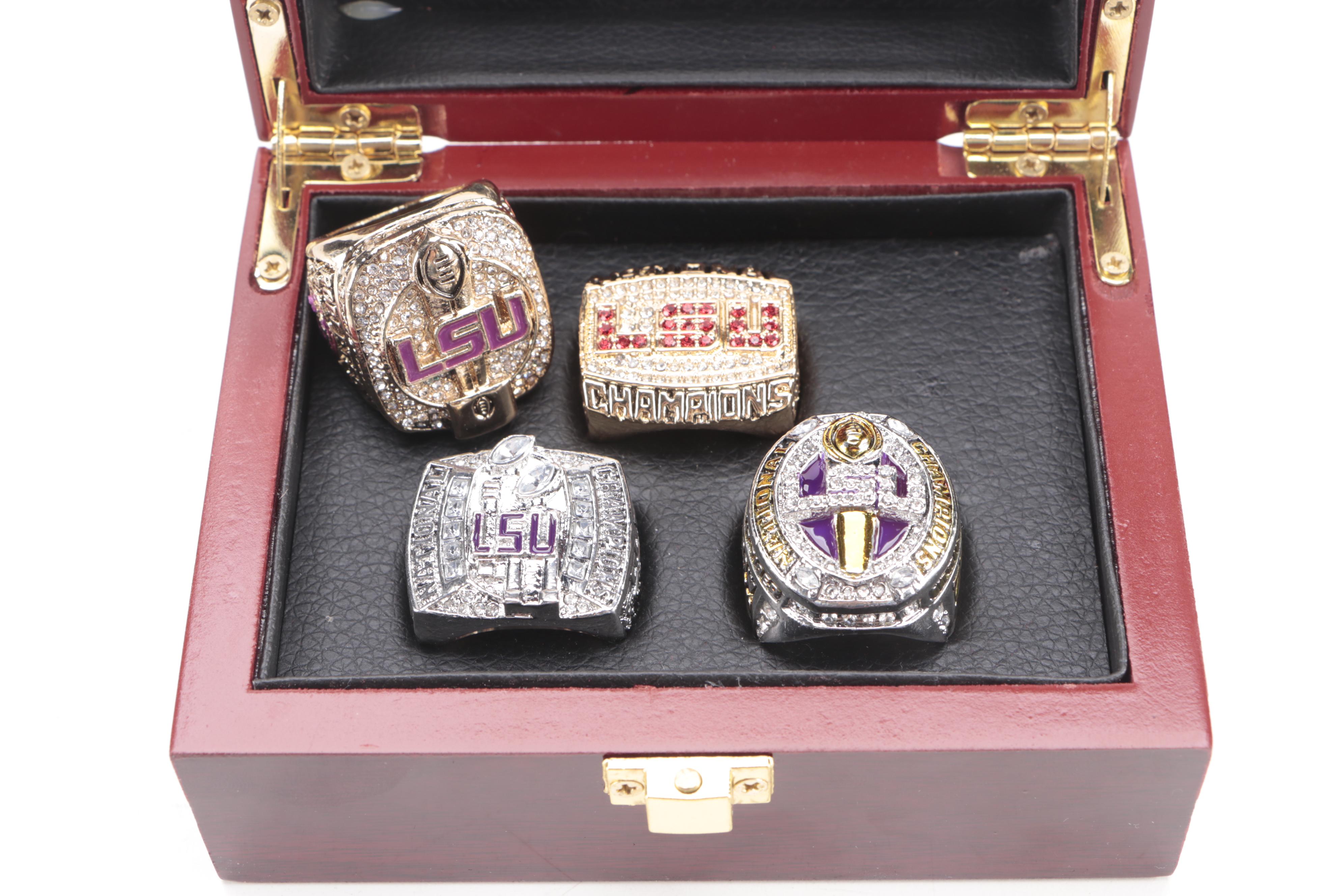 LSU Replica National Championship Rings With Burrow Personalized Ring ...