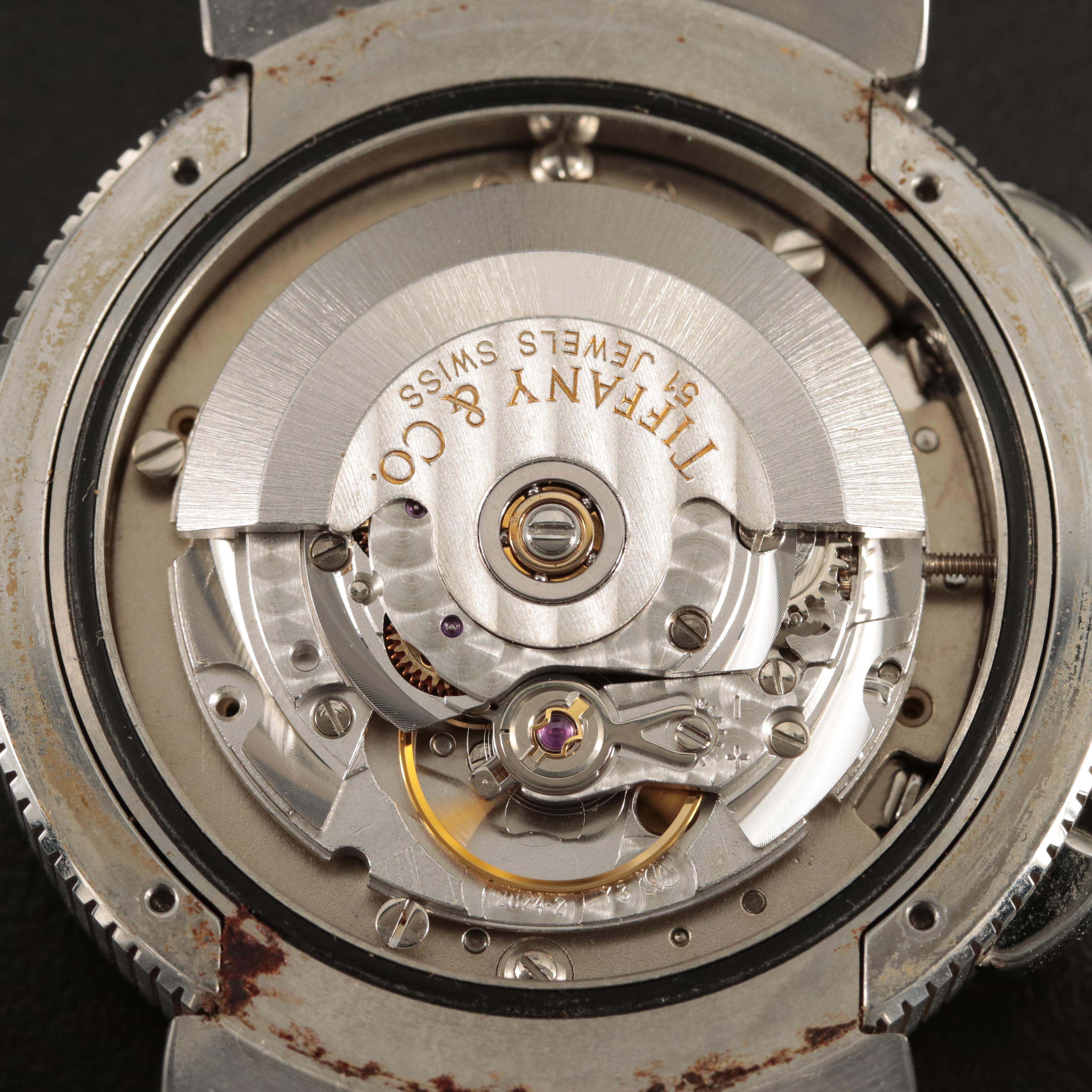 Tiffany & Co. Intaglio Stainless Steel Chronograph Automatic Wristwatch ...