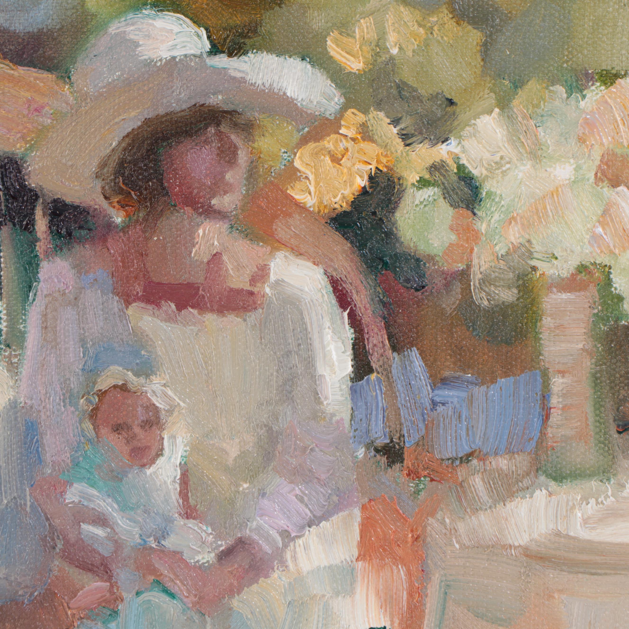 Sally Rosenbaum Oil Painting of Seated Figure, 21st Century | EBTH