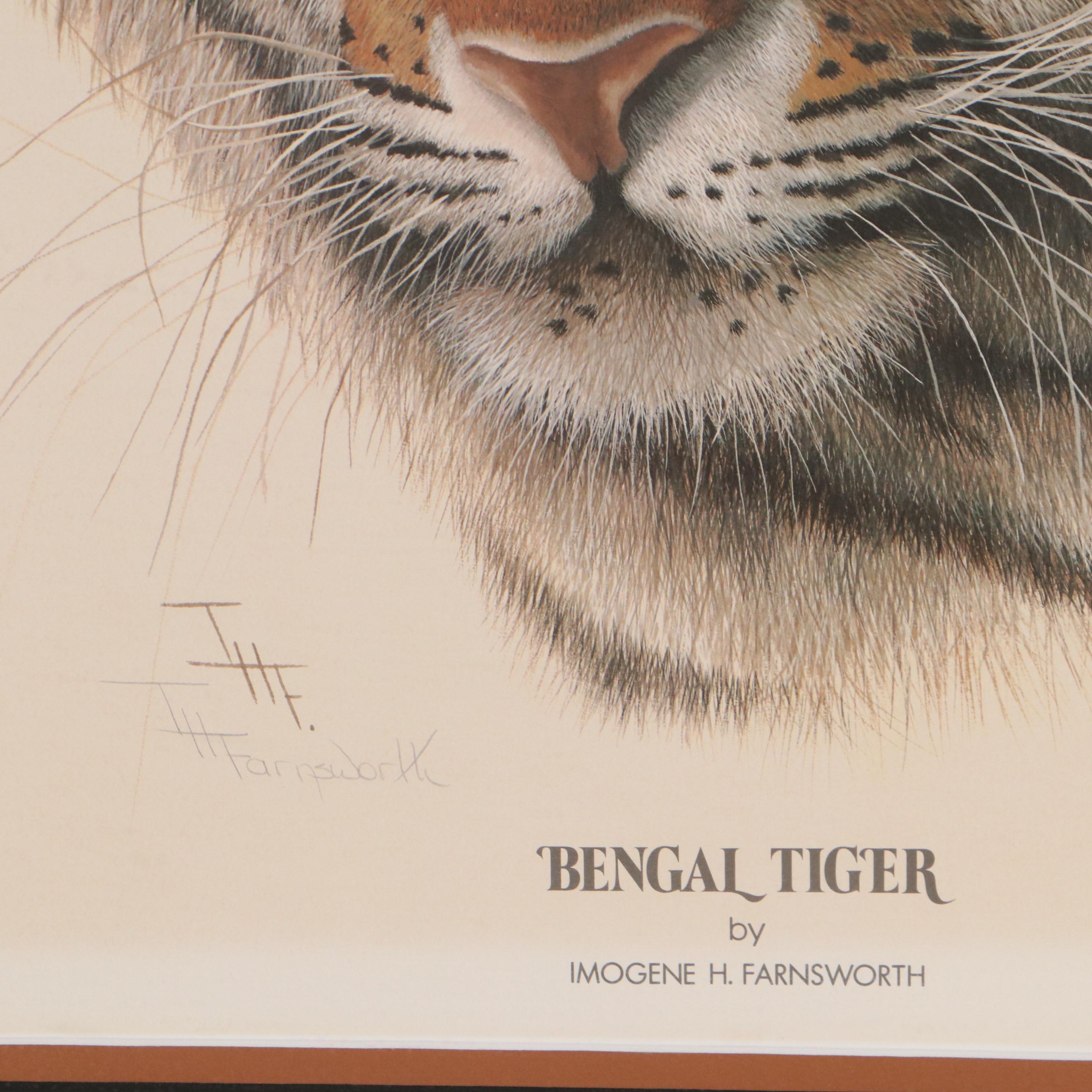 Imogene H. Farnsworth Offset Lithograph "Bengal Tiger" | EBTH