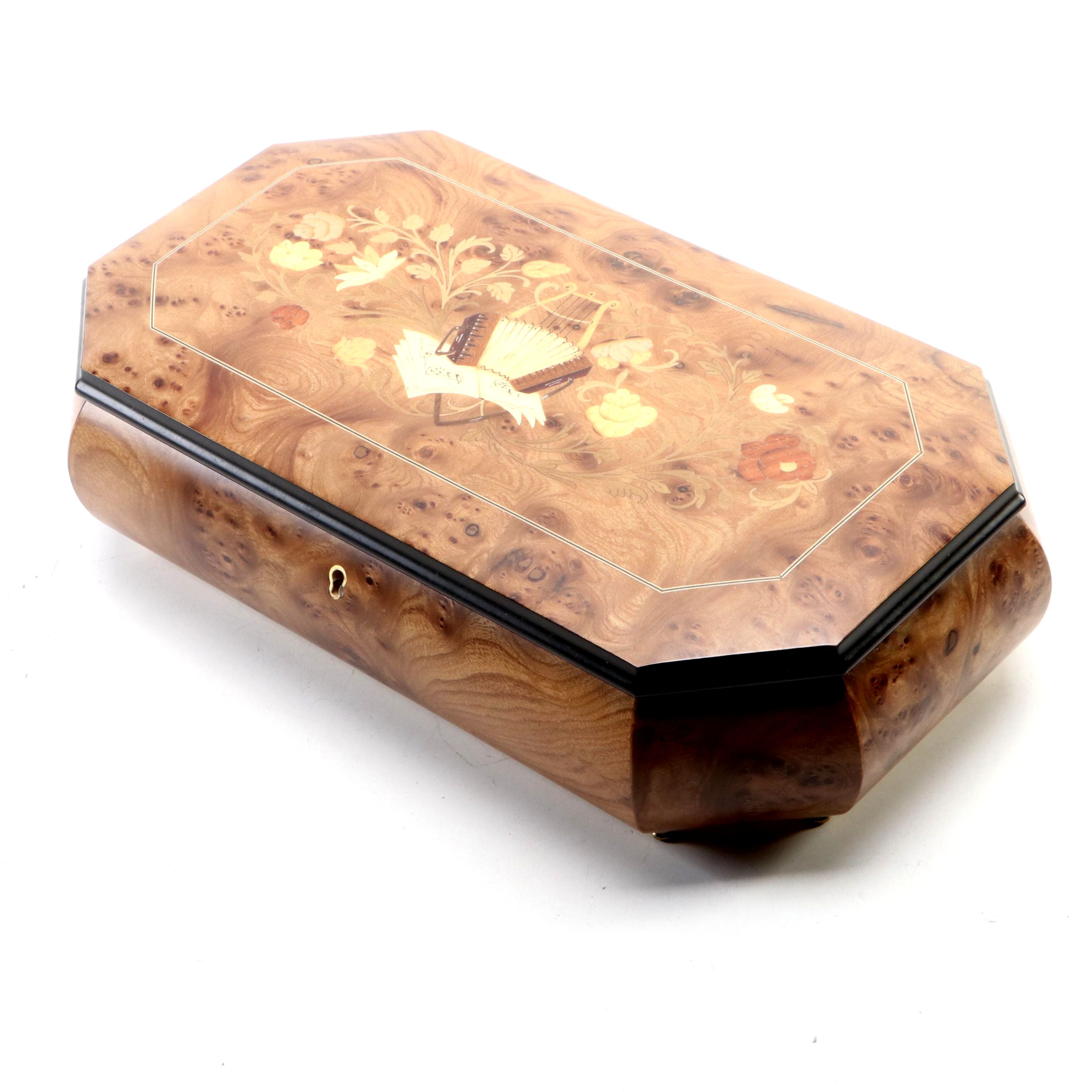 Italian Marquetry "Edelweiss" Music Box | EBTH