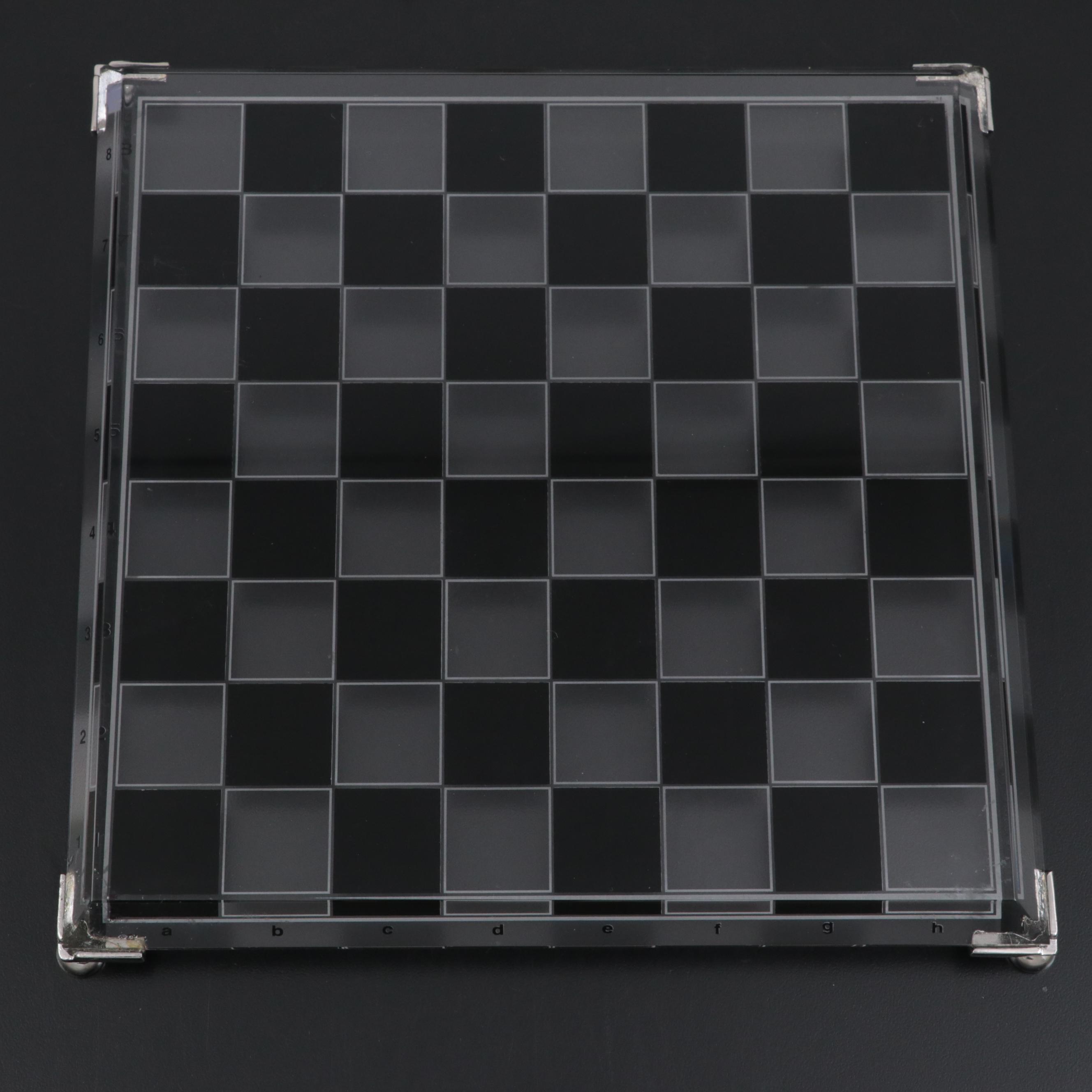 24K Gold Plate, Silver Plate and Crystal Chess Set Crystal Chess Board ...