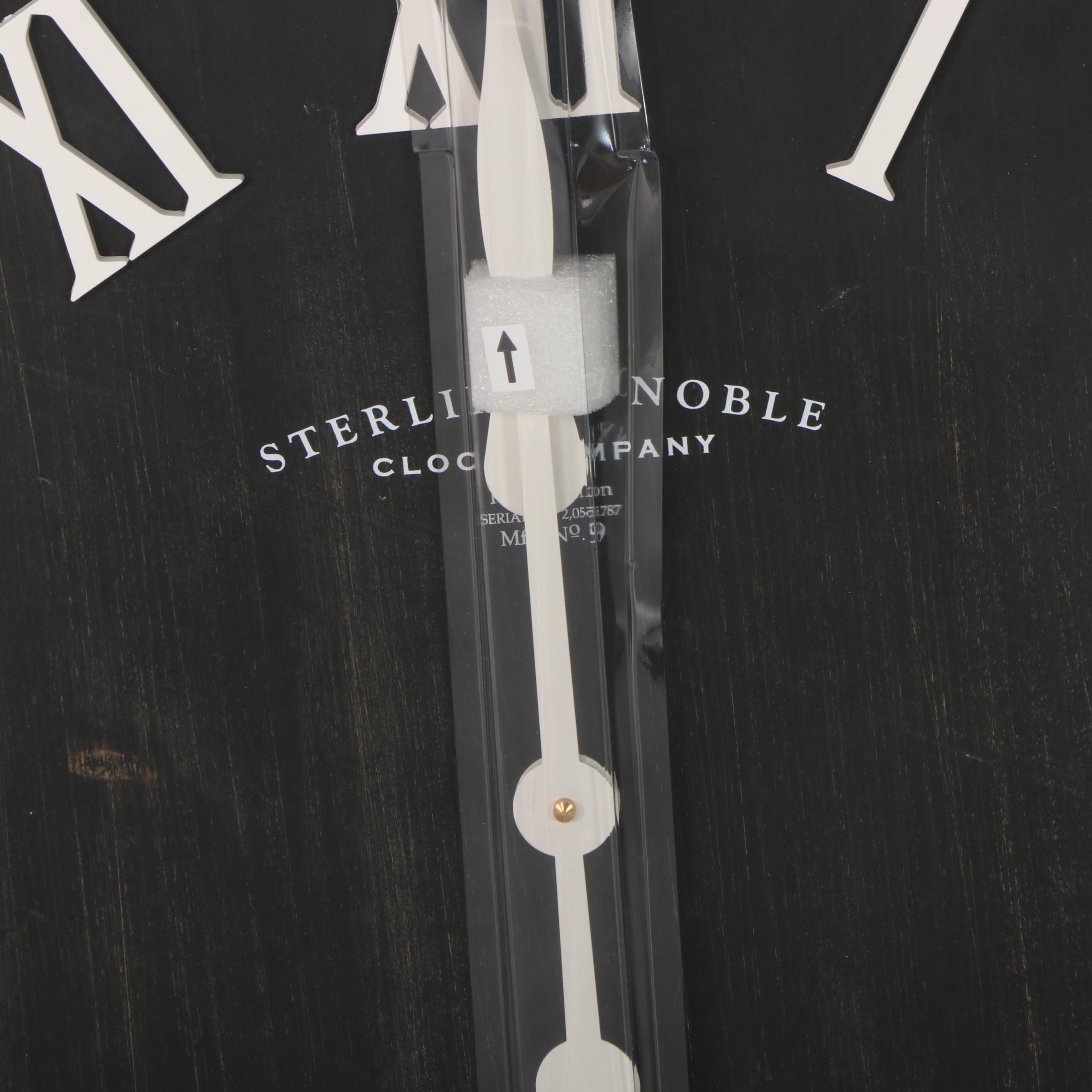 Threshold 23" Black Wood Finish Wall Clock and Two Windowpane Collage ...
