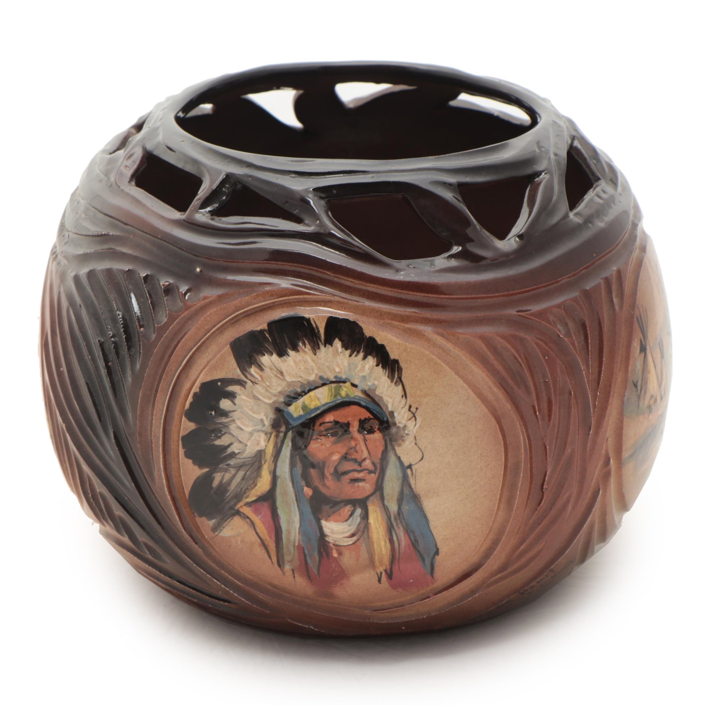 Rick Wisecarver Glazed Earthenware Portrait Vessel, Circa 1997 | EBTH