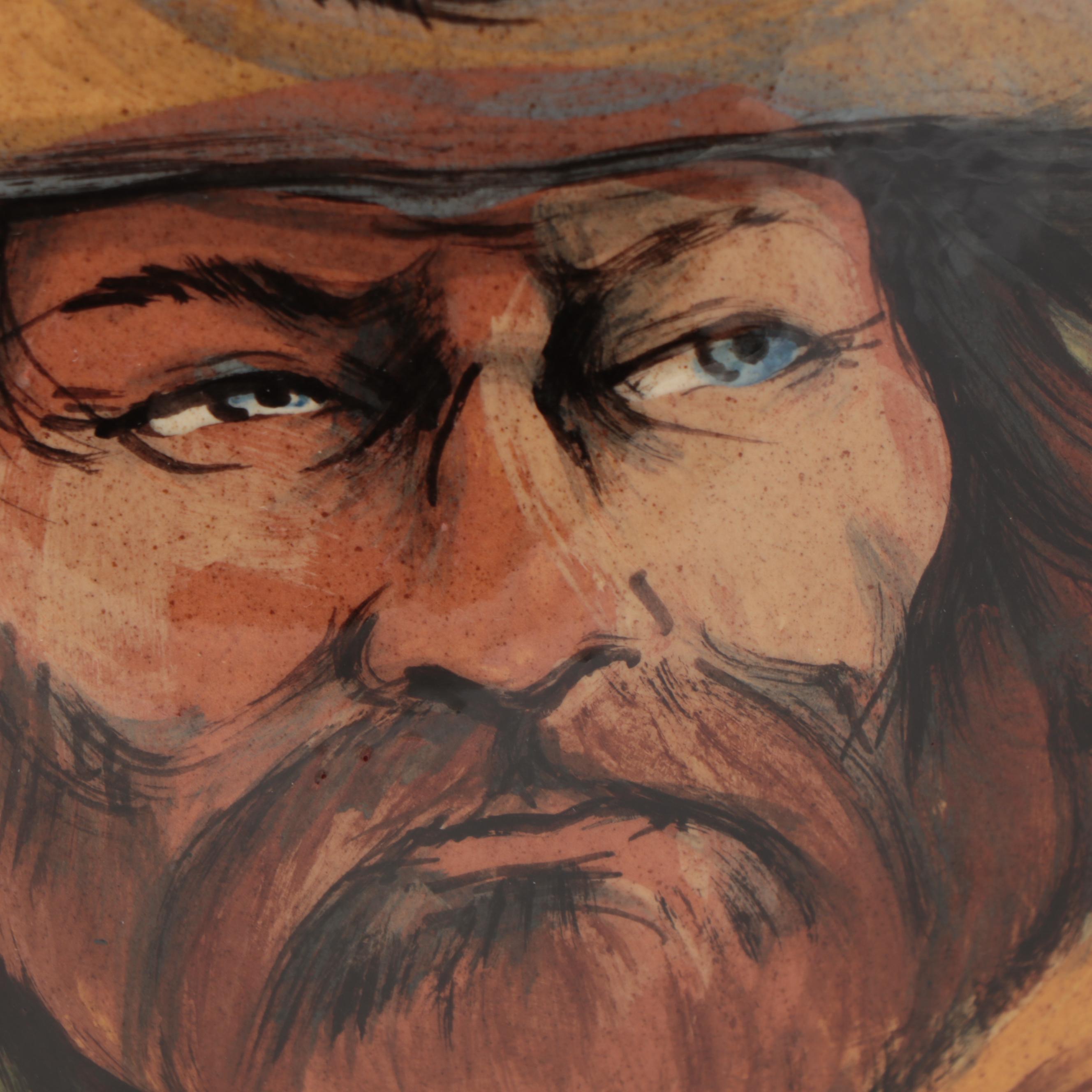 Rick Wisecarver Glazed Earthenware Portrait Vase, 1999 | EBTH