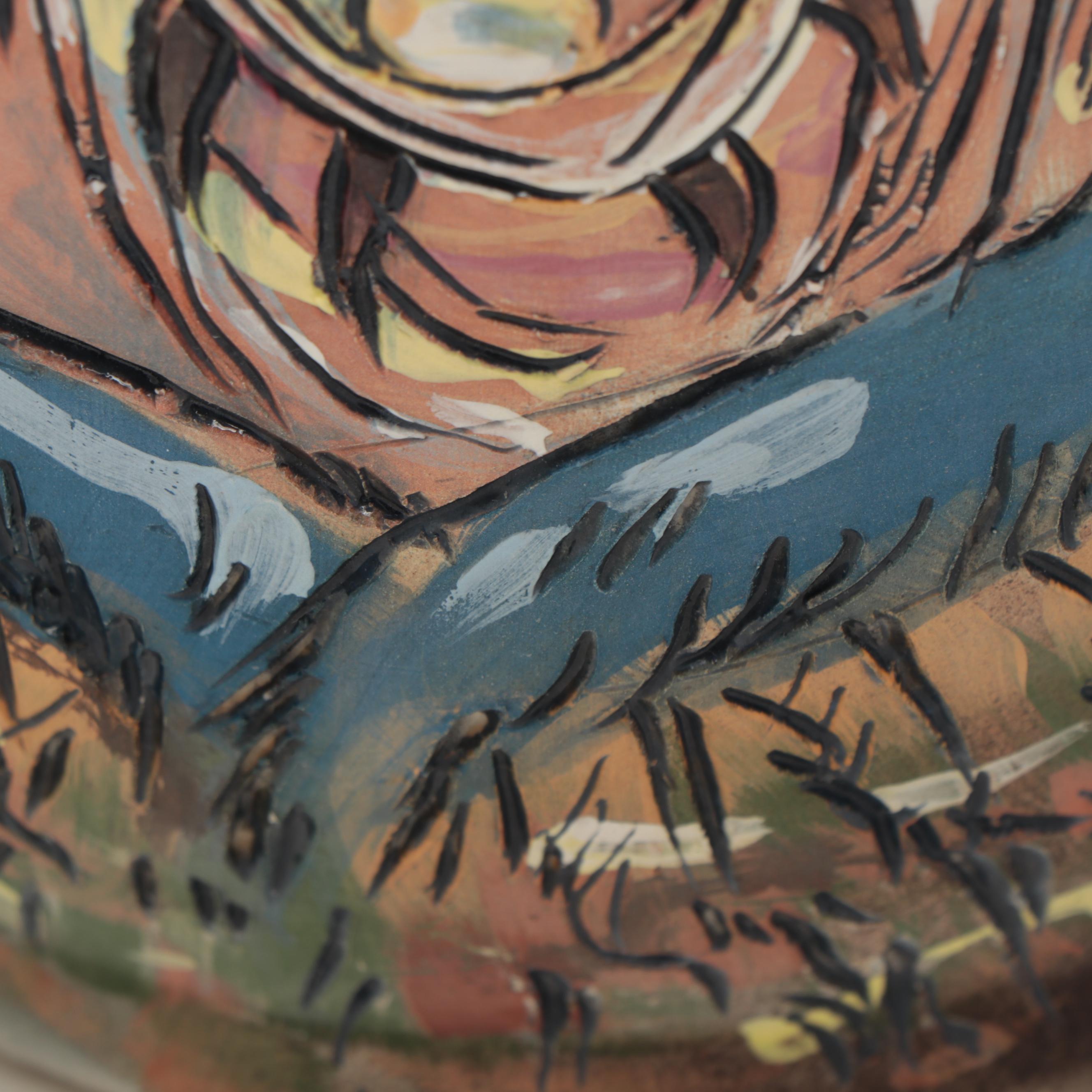 Rick Wisecarver Glazed Earthenware Portrait Vase, 1999 | EBTH