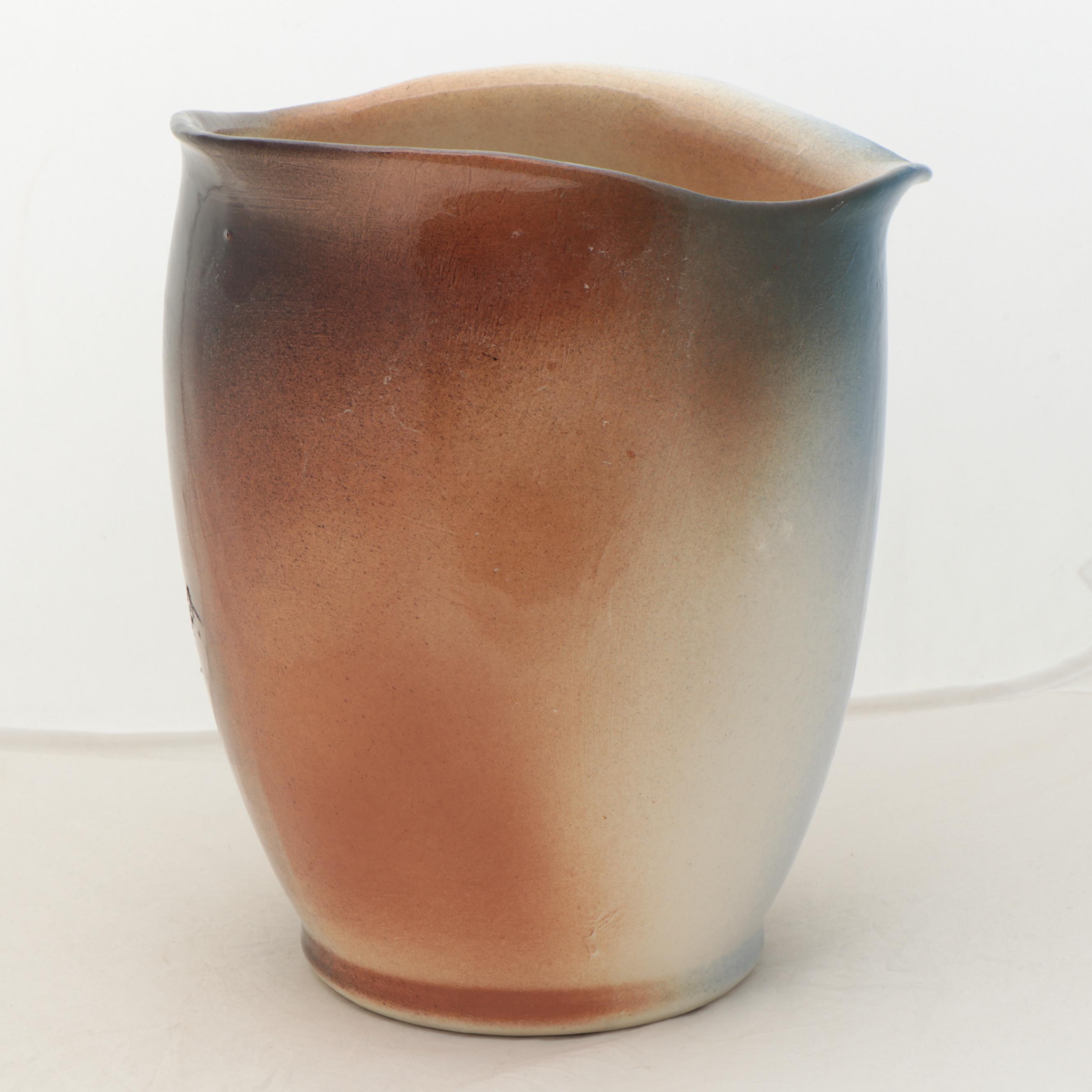 Rick Wisecarver Glazed Earthenware Portrait Vase, 1999 | EBTH