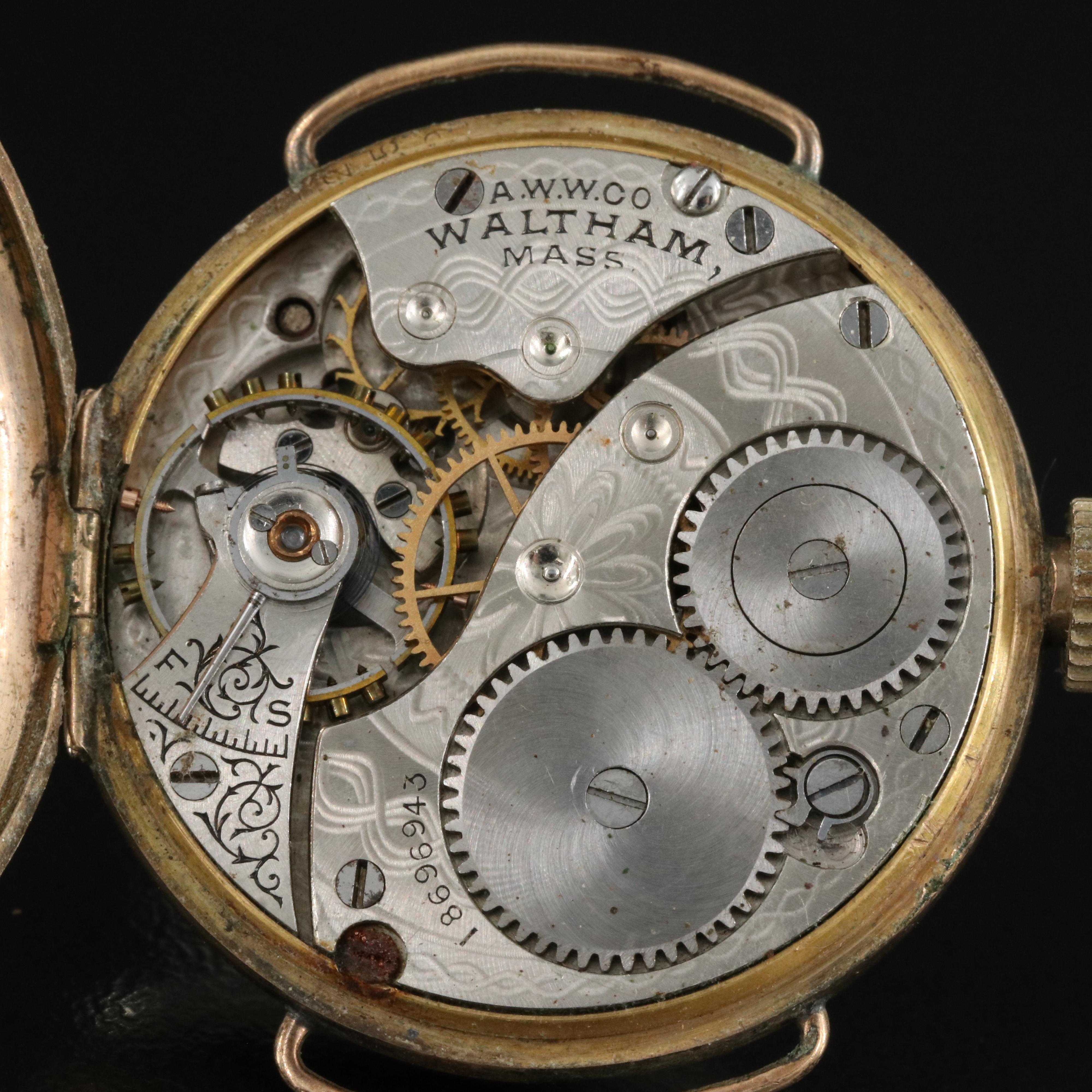 1912 Waltham Pocket Watch Conversion Time Piece | EBTH
