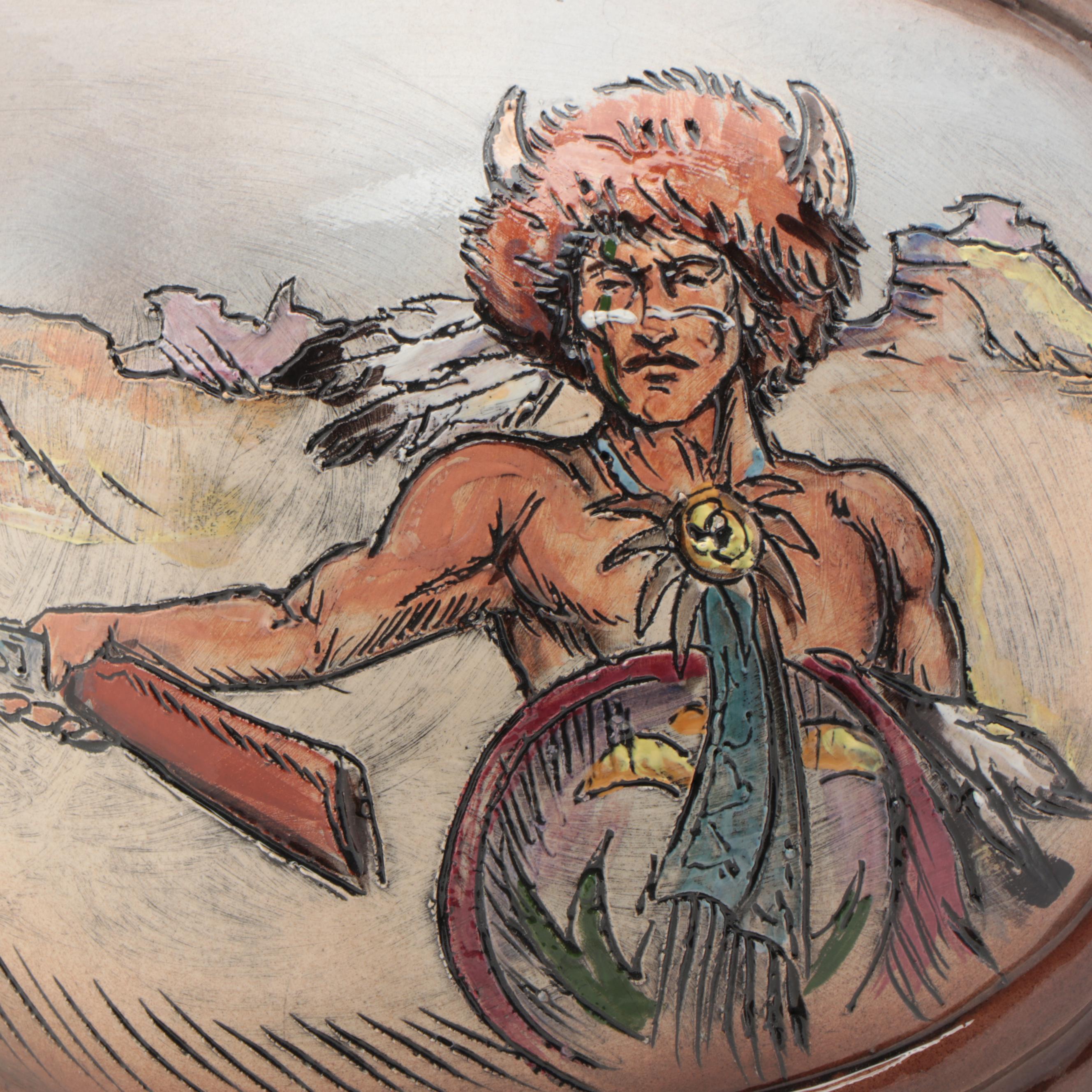 Rick Wisecarver Hand-Painted Earthenware Vase | EBTH