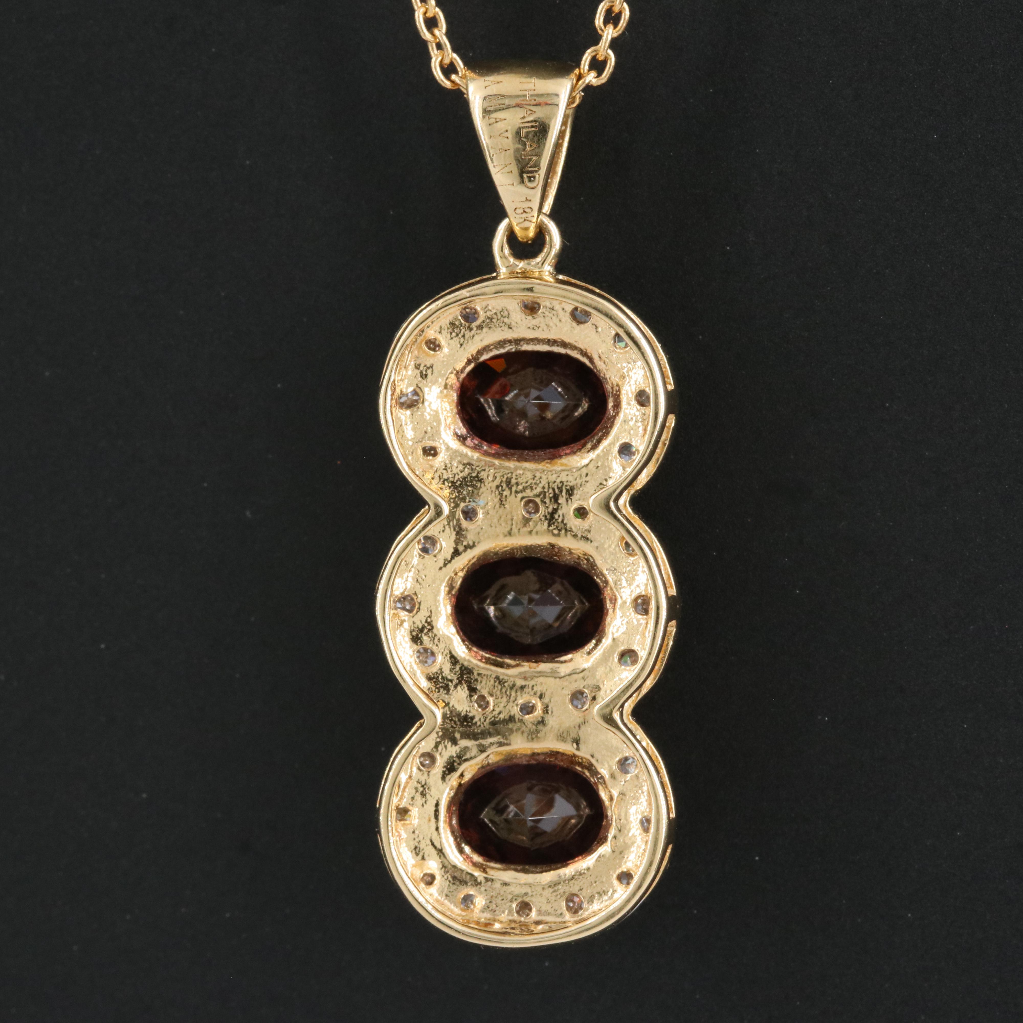 Amayani 18K Zircon and Diamond Pendant Necklace | EBTH
