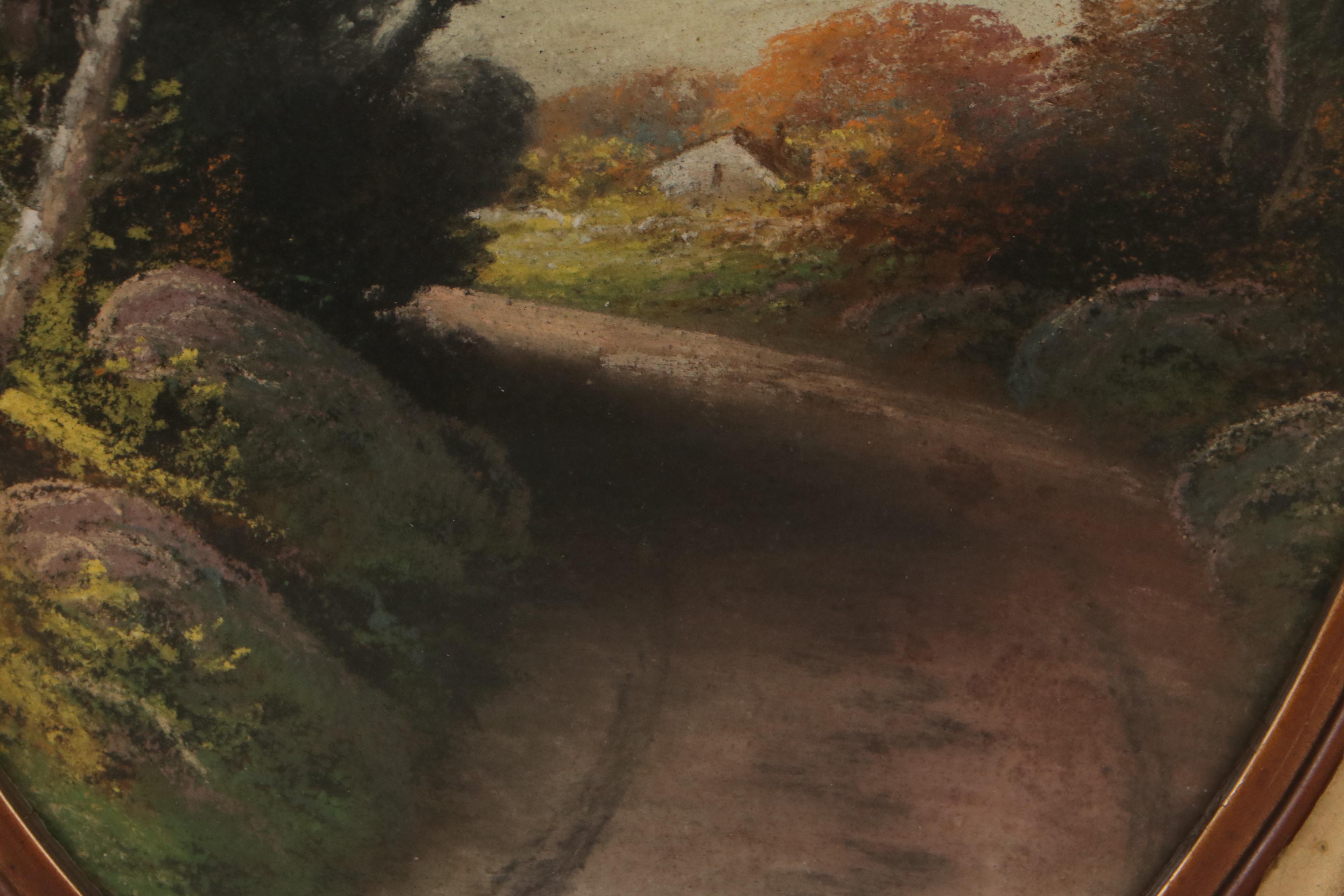 Landscape Pastel Drawing of a Country Lane | EBTH