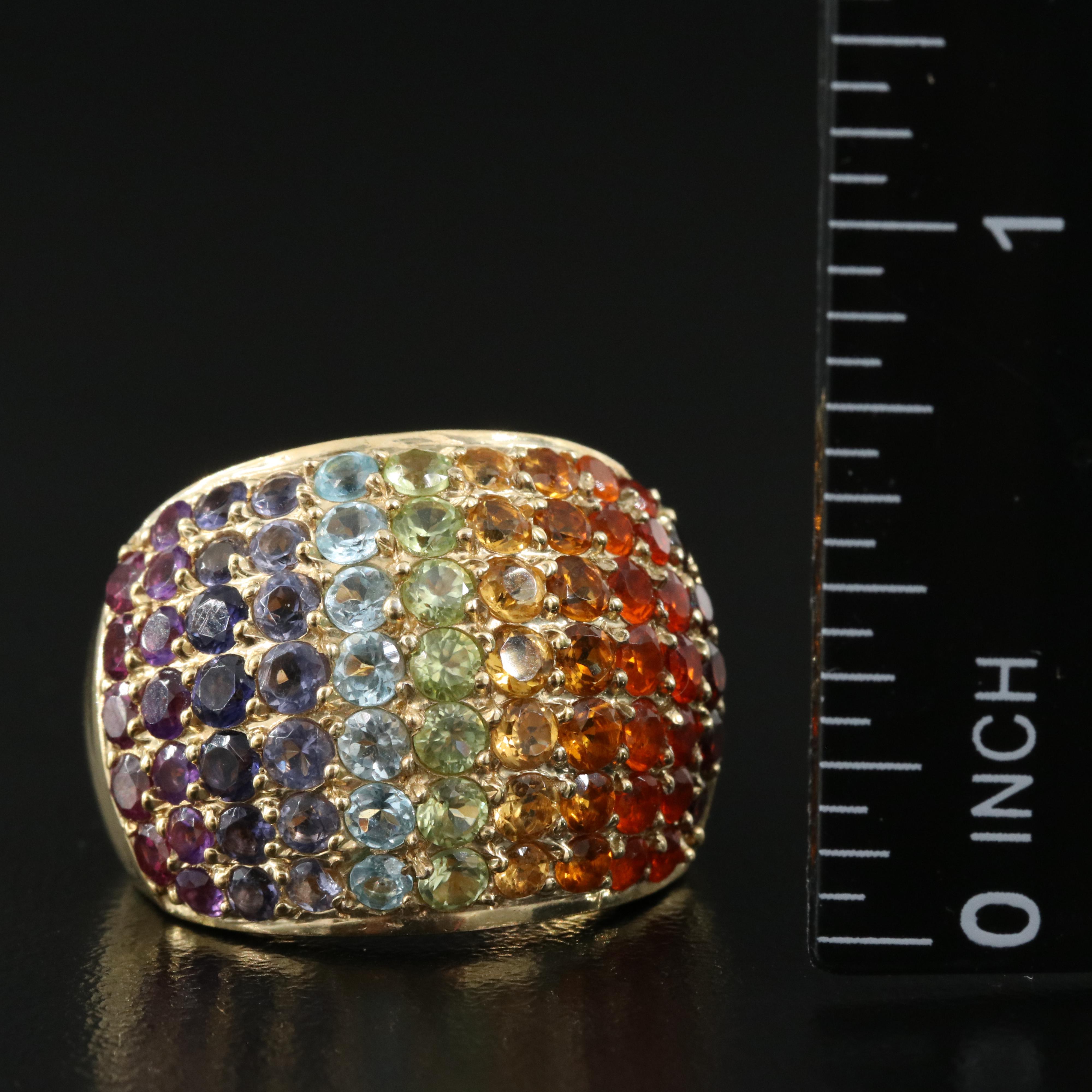 Sterling Multi-Colored Gemstone Ring | EBTH