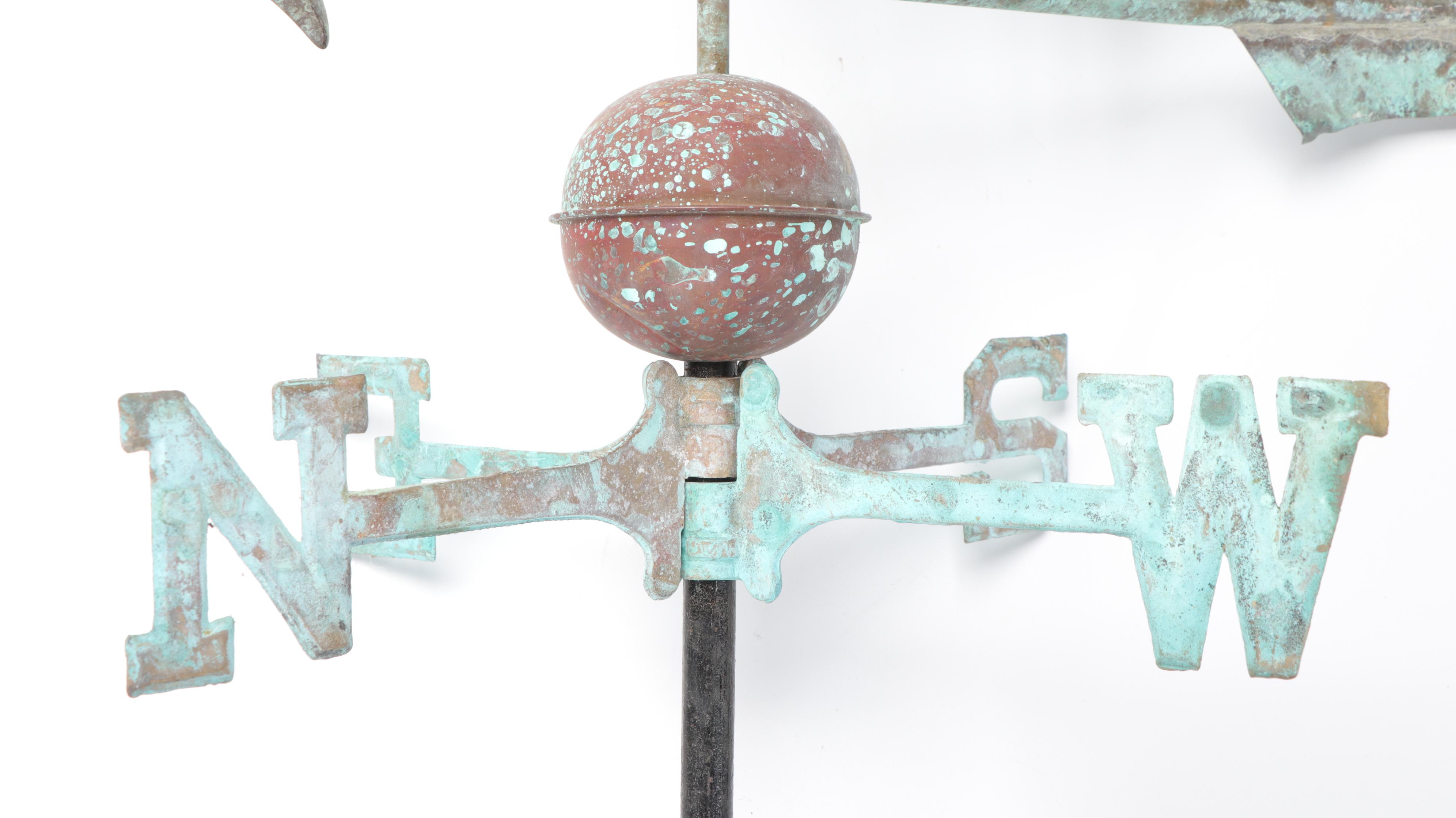 Forced Patina on Copper Rooster Weathervane | EBTH
