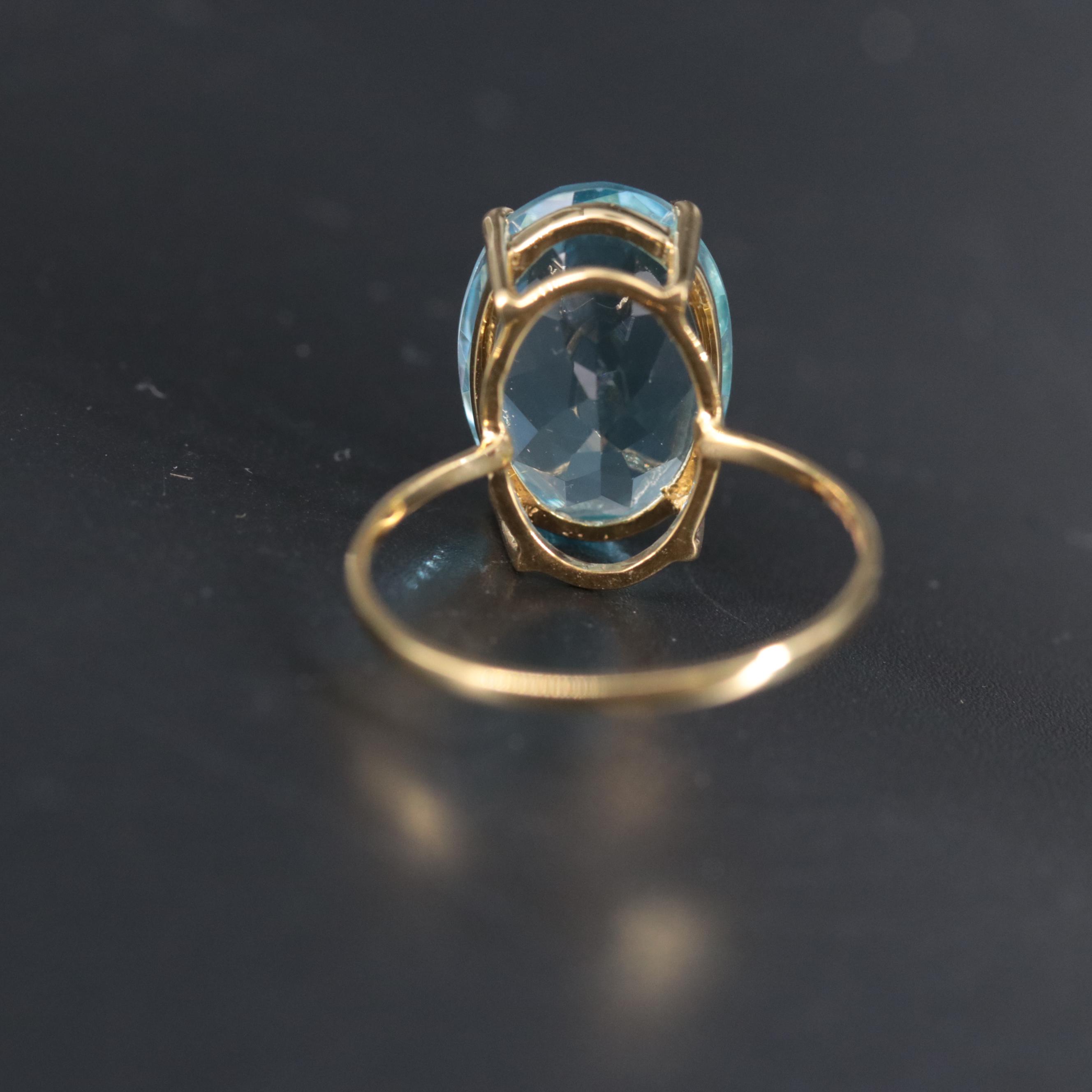 14K Blue Topaz Ring | EBTH