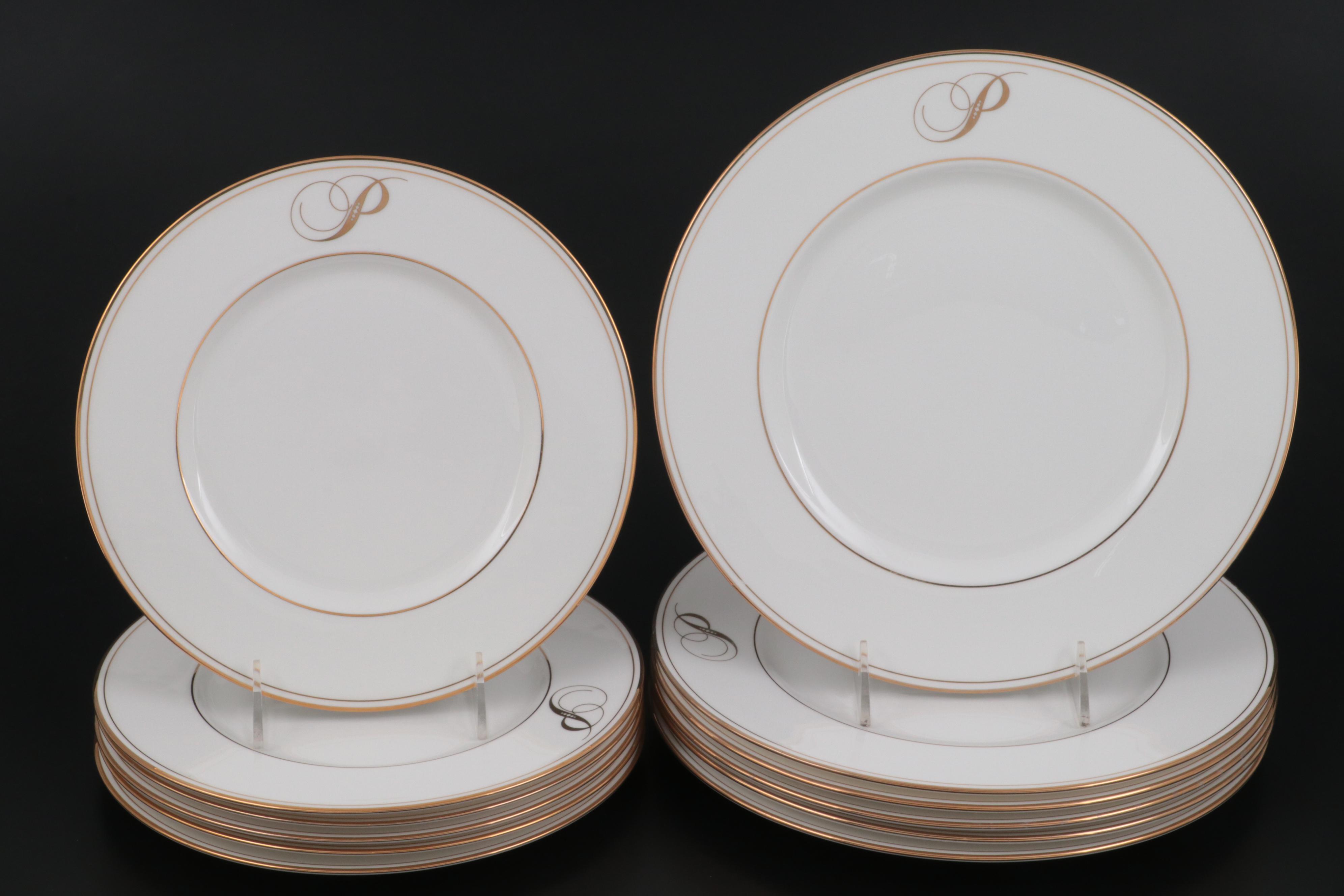 Lenox "Federal Gold" Monogrammed Bone China Dinnerware | EBTH
