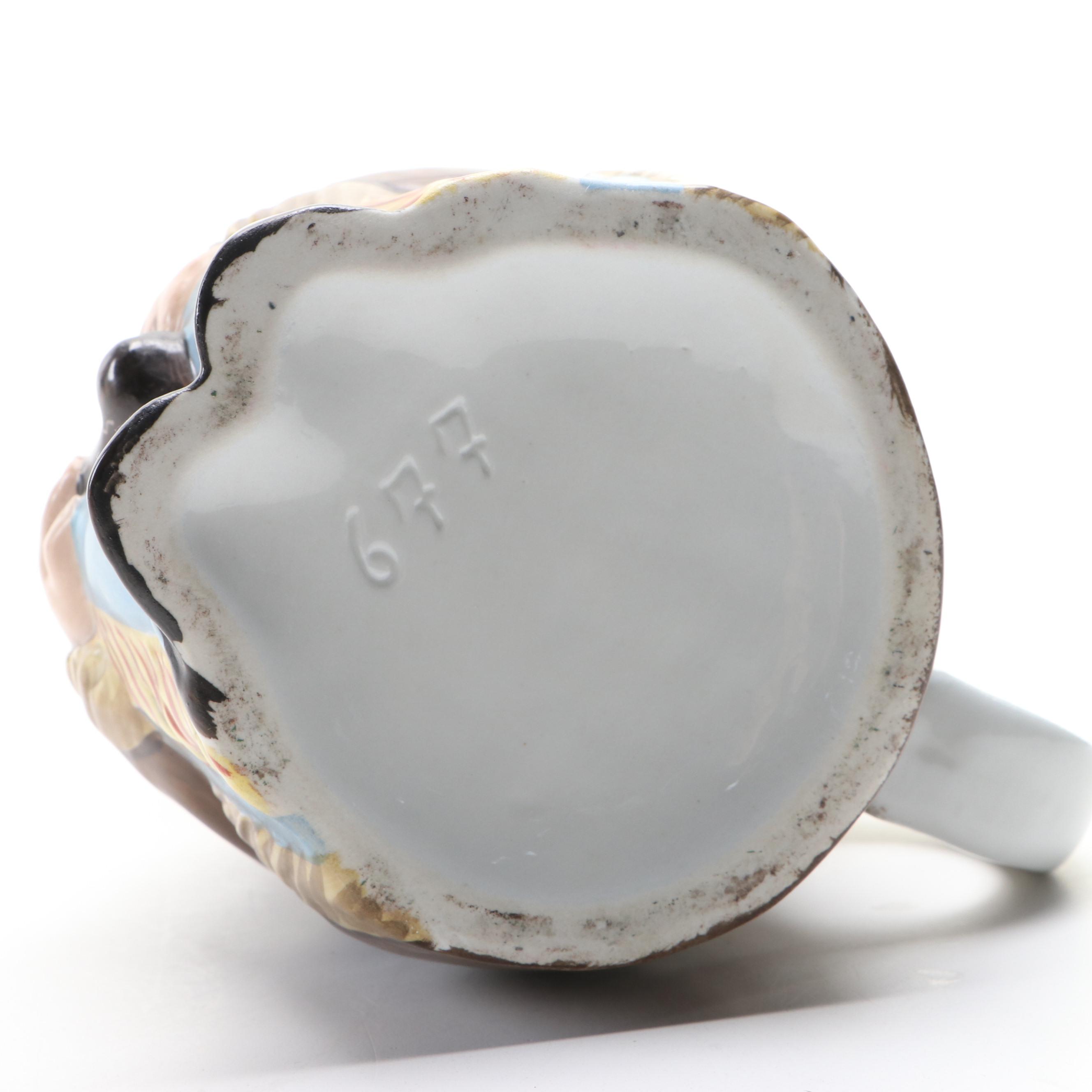 Ceramic Native American Character Stein, 20th Century | EBTH