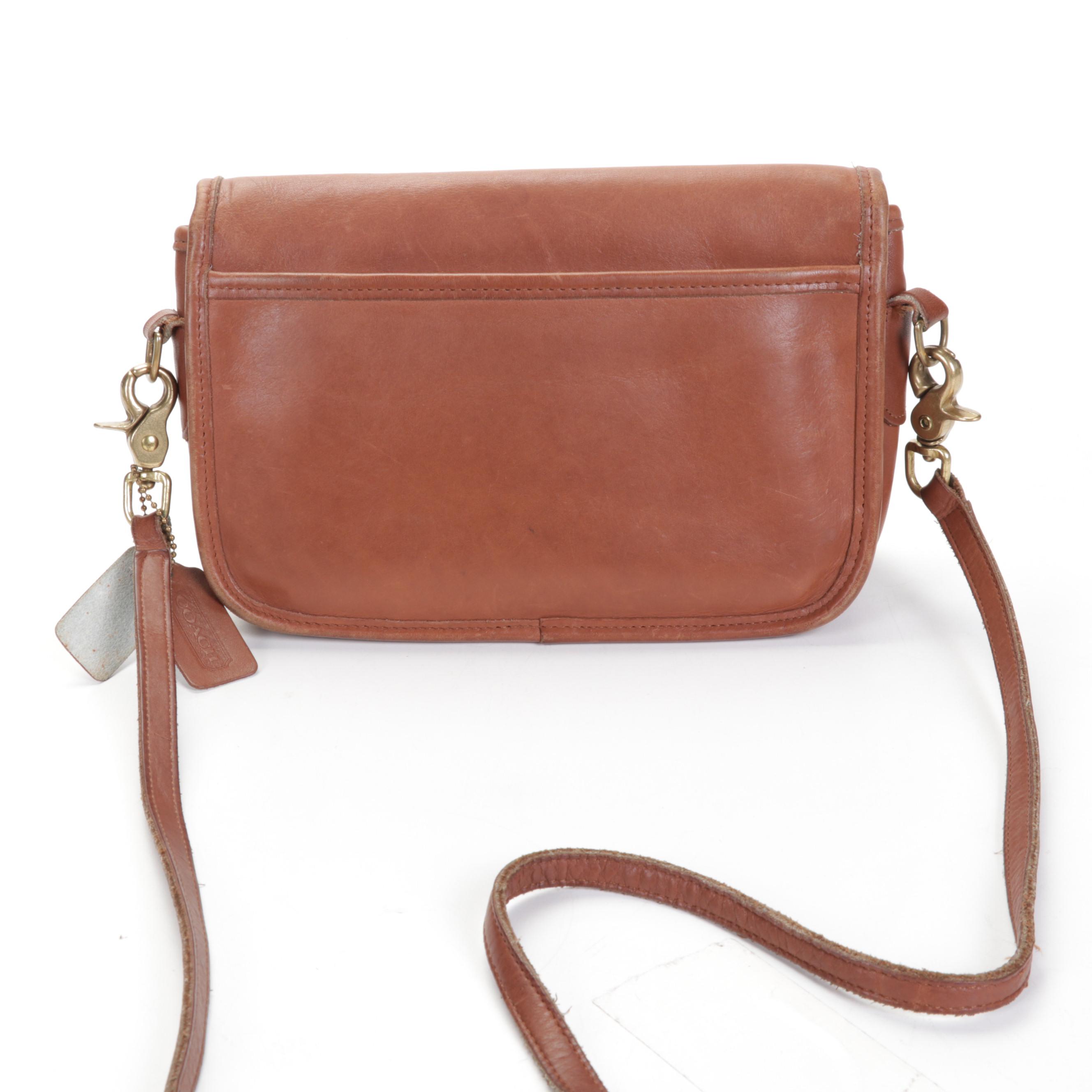 Coach Hampton Suede Shoulder Bag and Flap Front Crossbody Bag in Tan ...