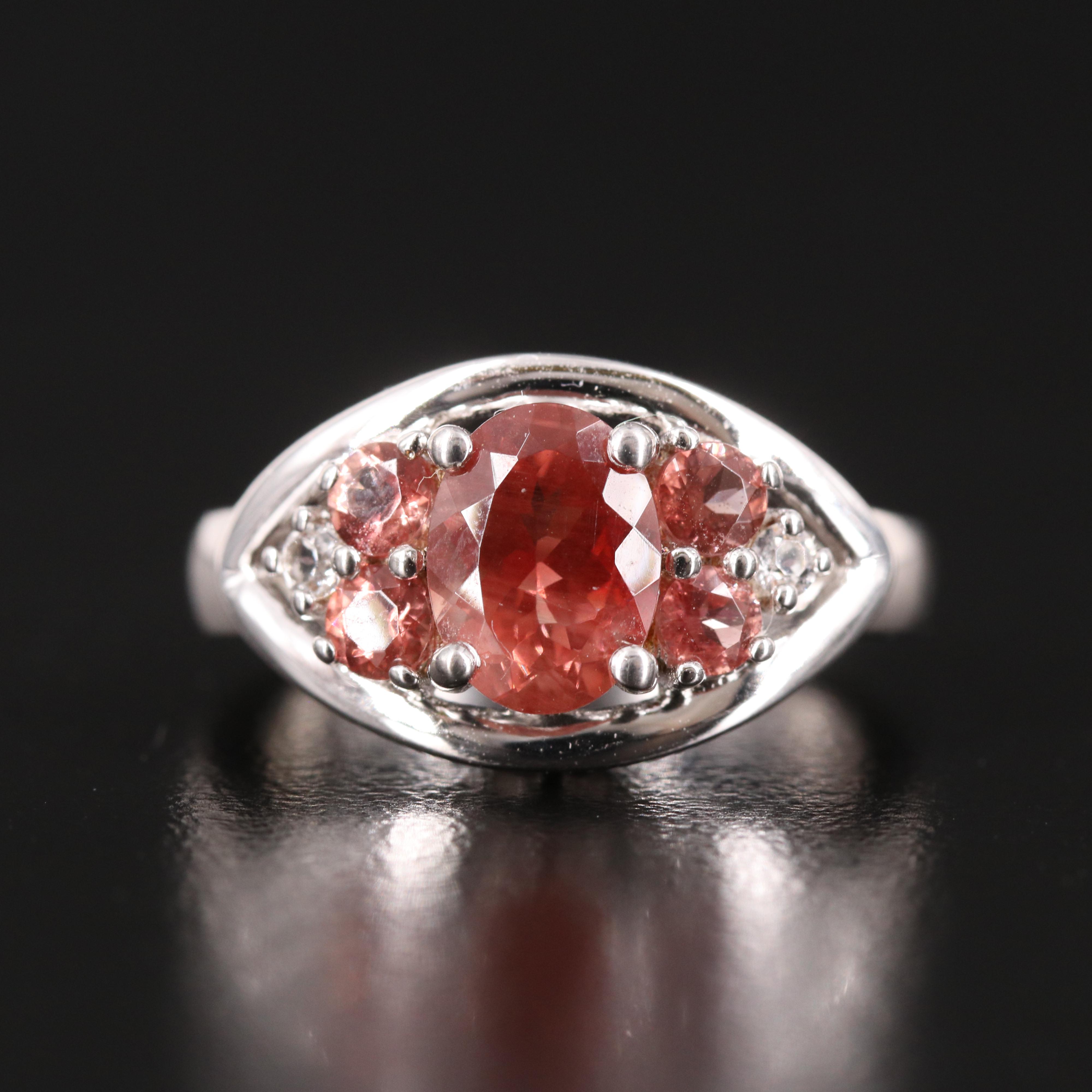 Sterling Sunstone and Topaz Ring | EBTH
