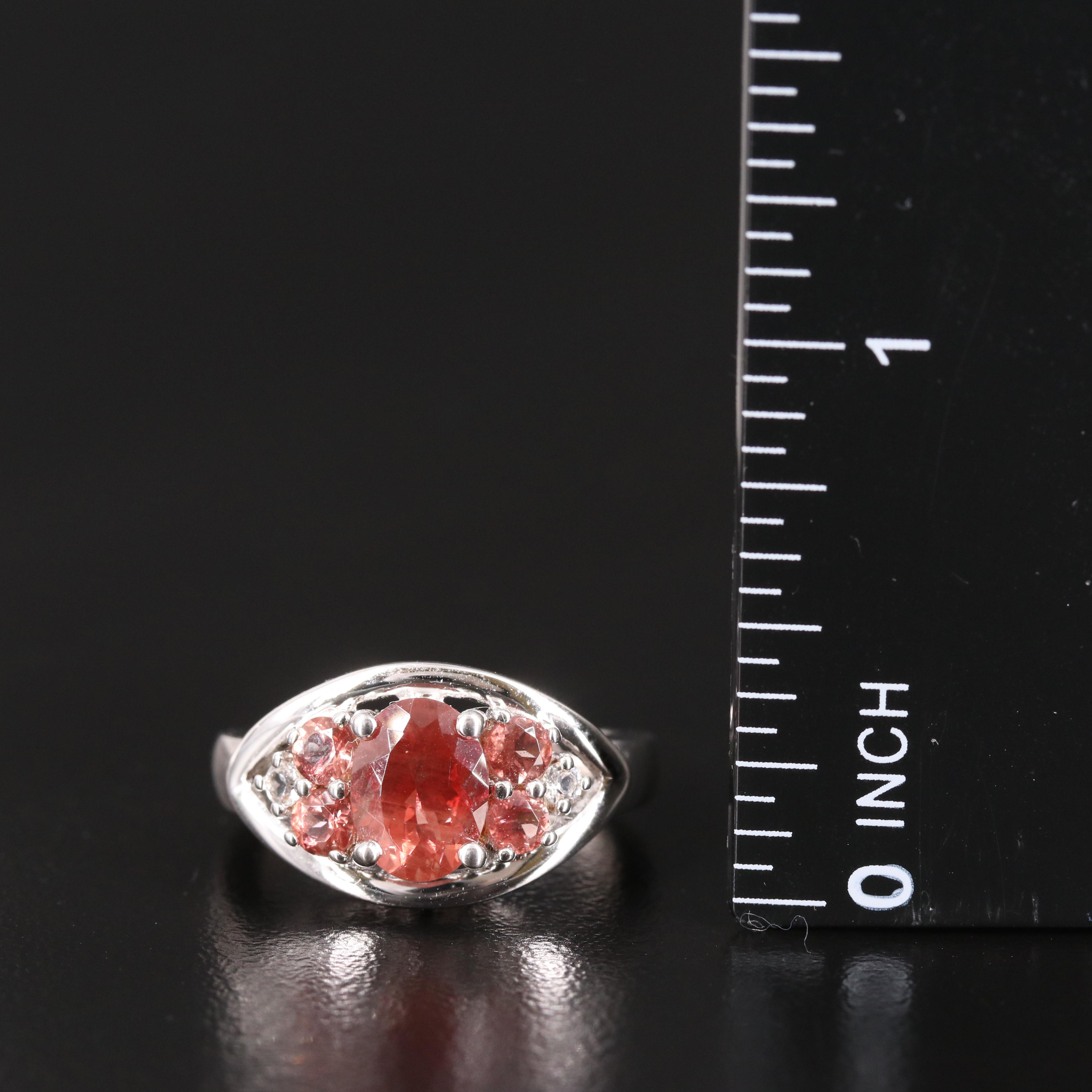 Sterling Sunstone and Topaz Ring | EBTH