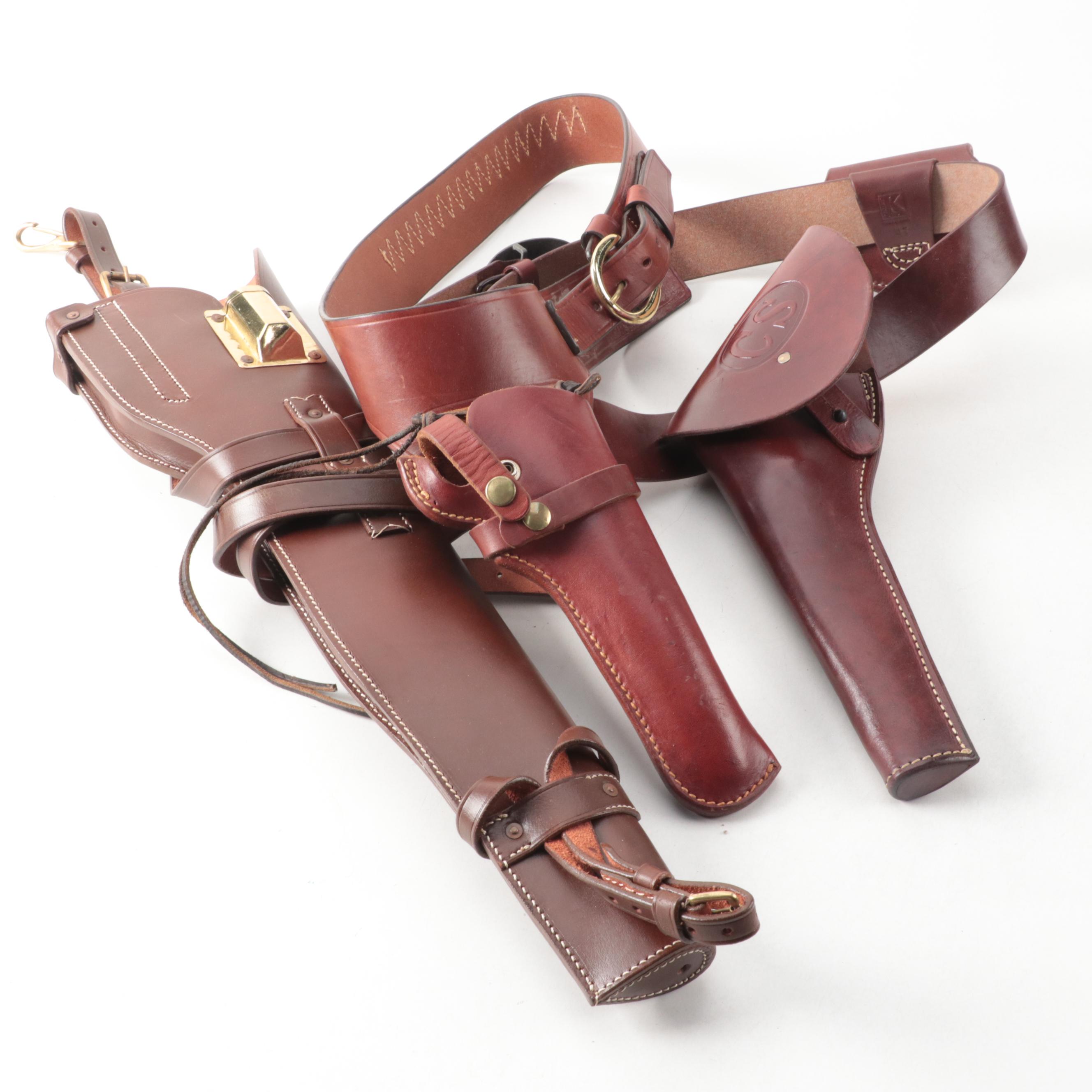 Triple K with Other Leather Gun Holster Belts and Rifle Holster | EBTH