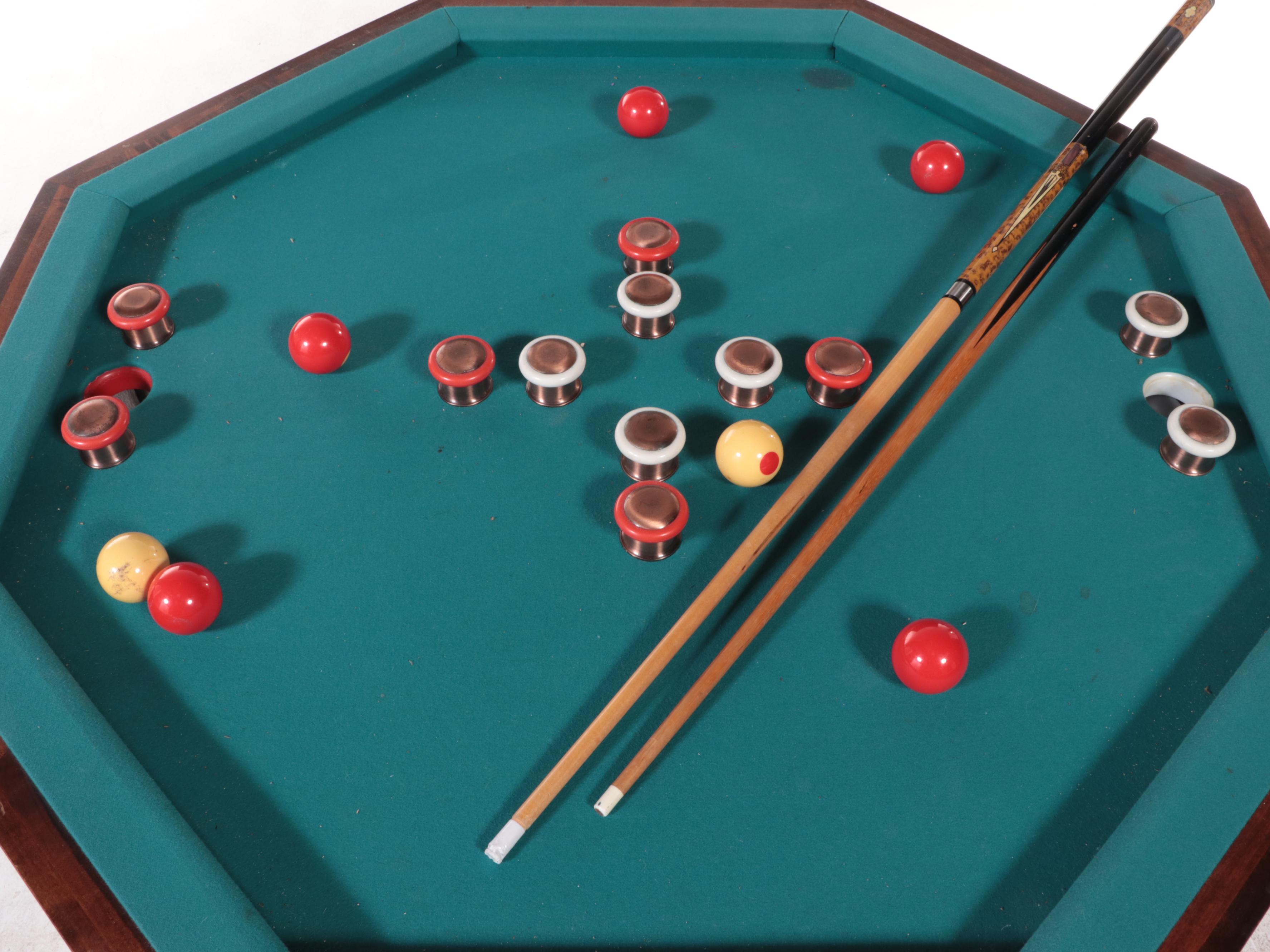 Octagonal Maple Convertible Bumper Pool, Poker and Dining Table | EBTH