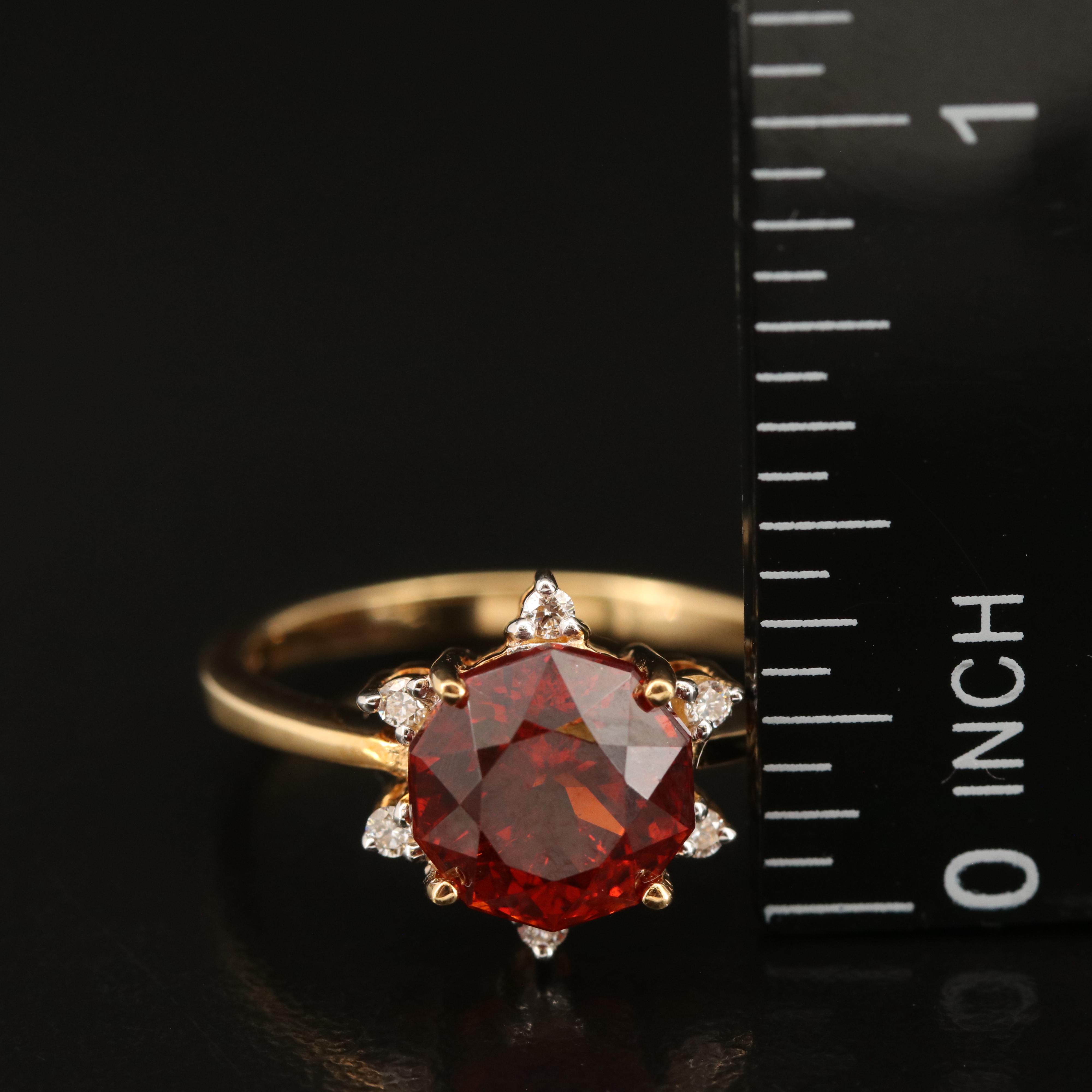 Amayani 18K Spessartine and Diamond Ring | EBTH