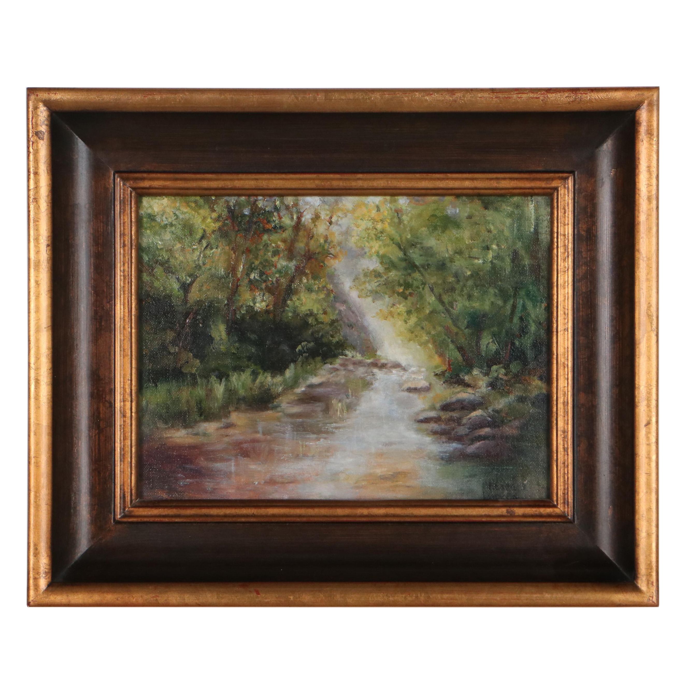 Sharon Leonard Oil Painting of Forest, 21st Century | EBTH