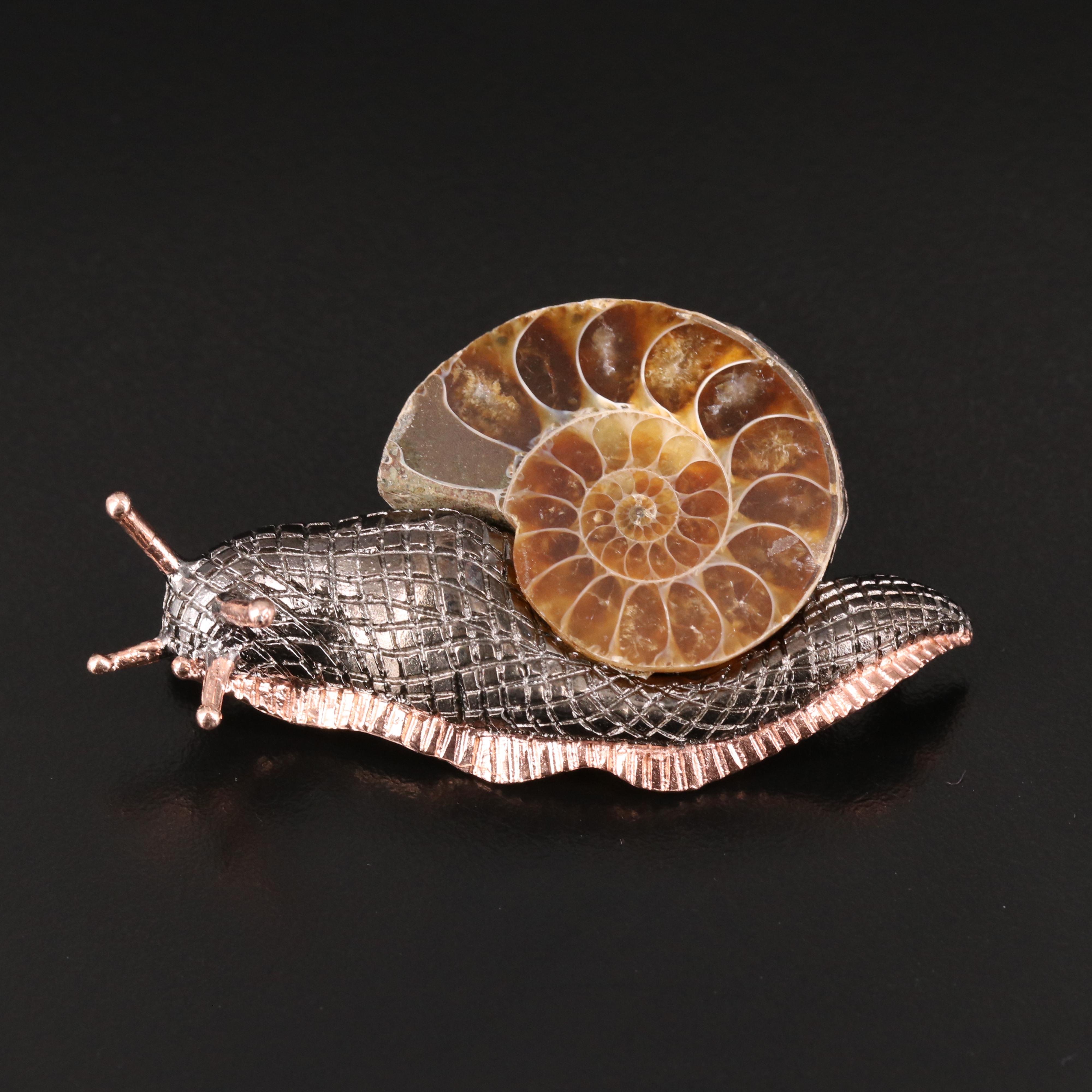 Sterling Ammonite Snail Brooch | EBTH