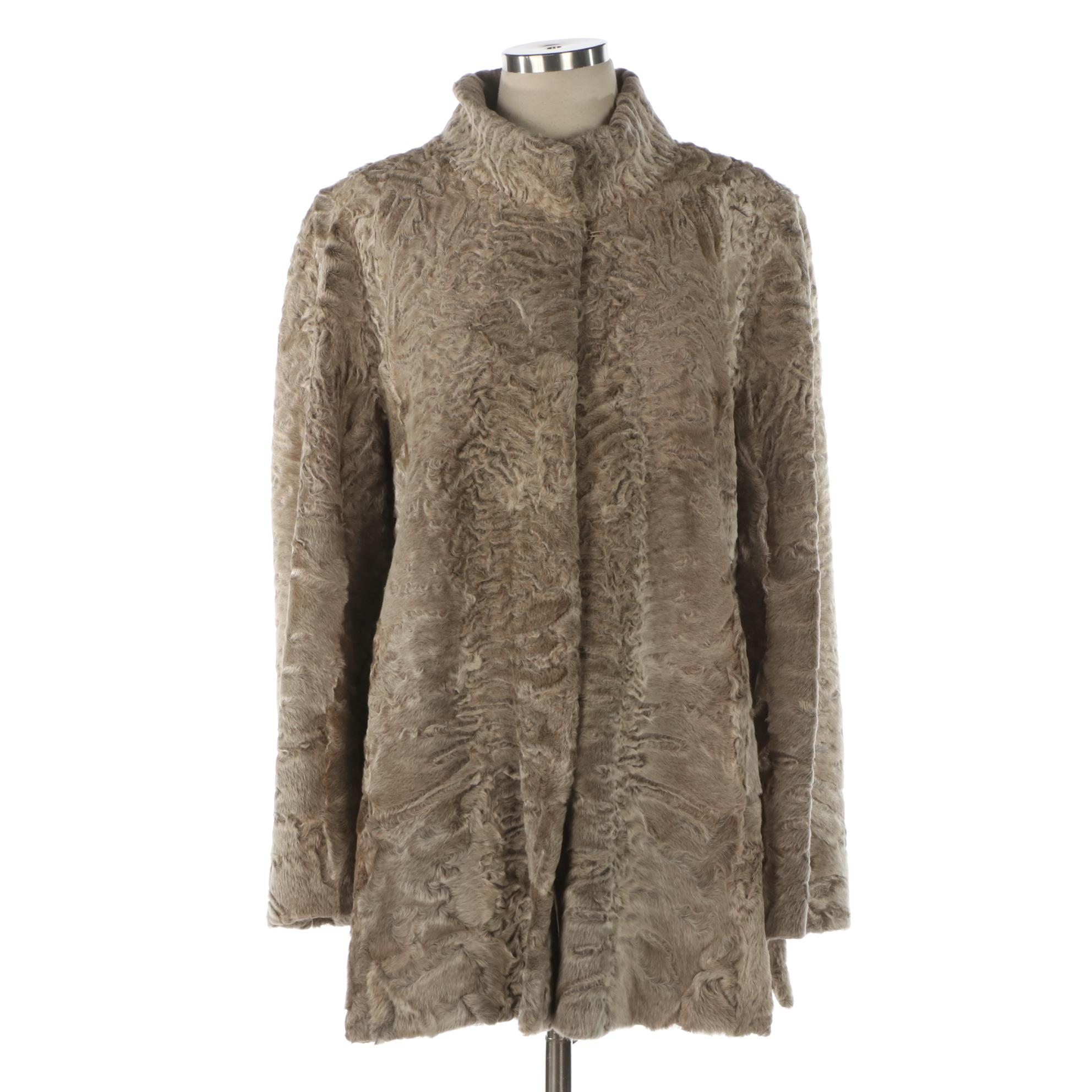 Light Brown Karakul Persian Lamb Fur Jacket by Saks Fifth Avenue | EBTH