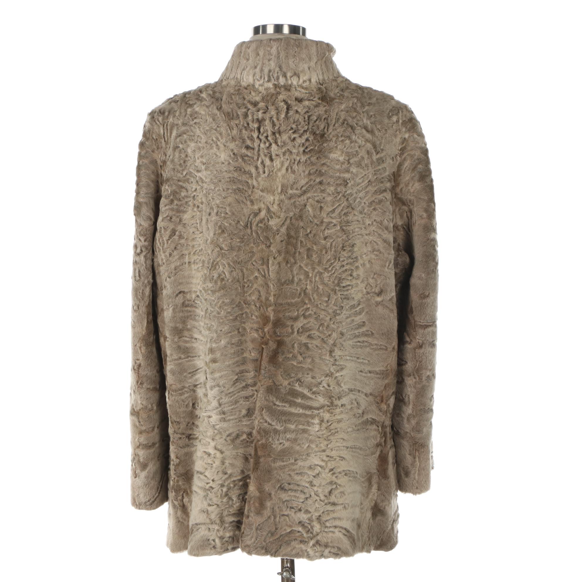 Light Brown Karakul Persian Lamb Fur Jacket by Saks Fifth Avenue | EBTH