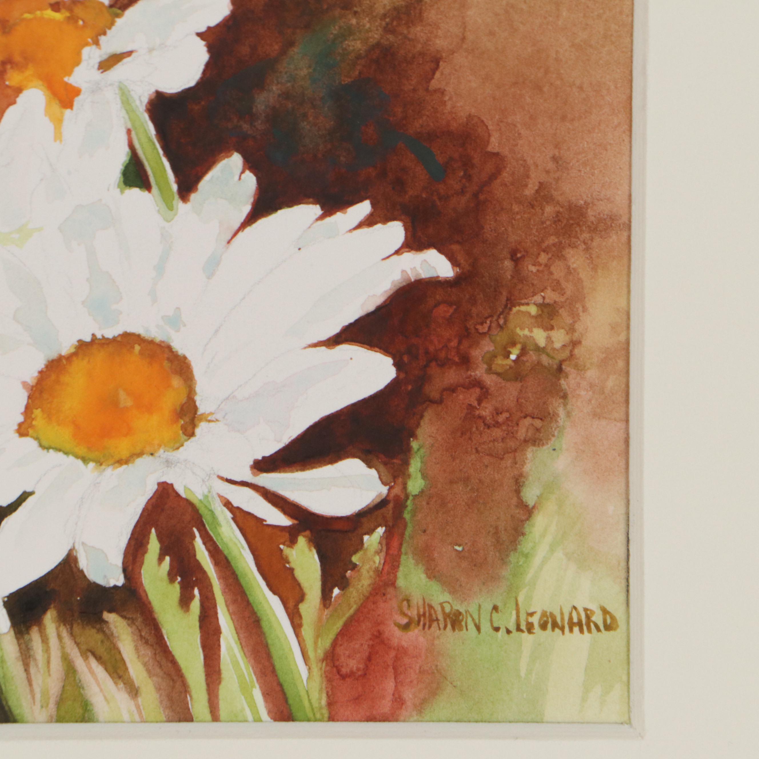 Sharon Leonard Floral Watercolor Paintings | EBTH