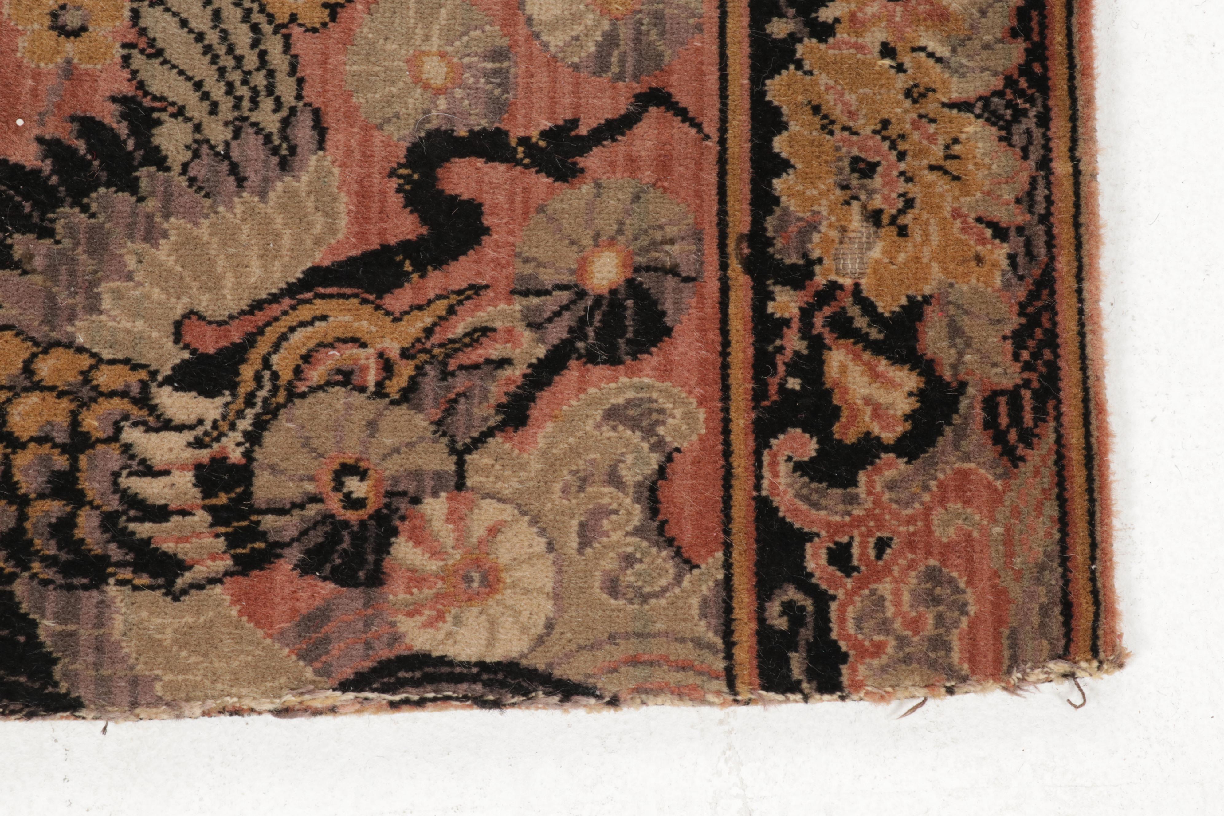 2'3 x 8'11 Machine Made Whittall Anglo-Persian Art Deco Pictorial ...