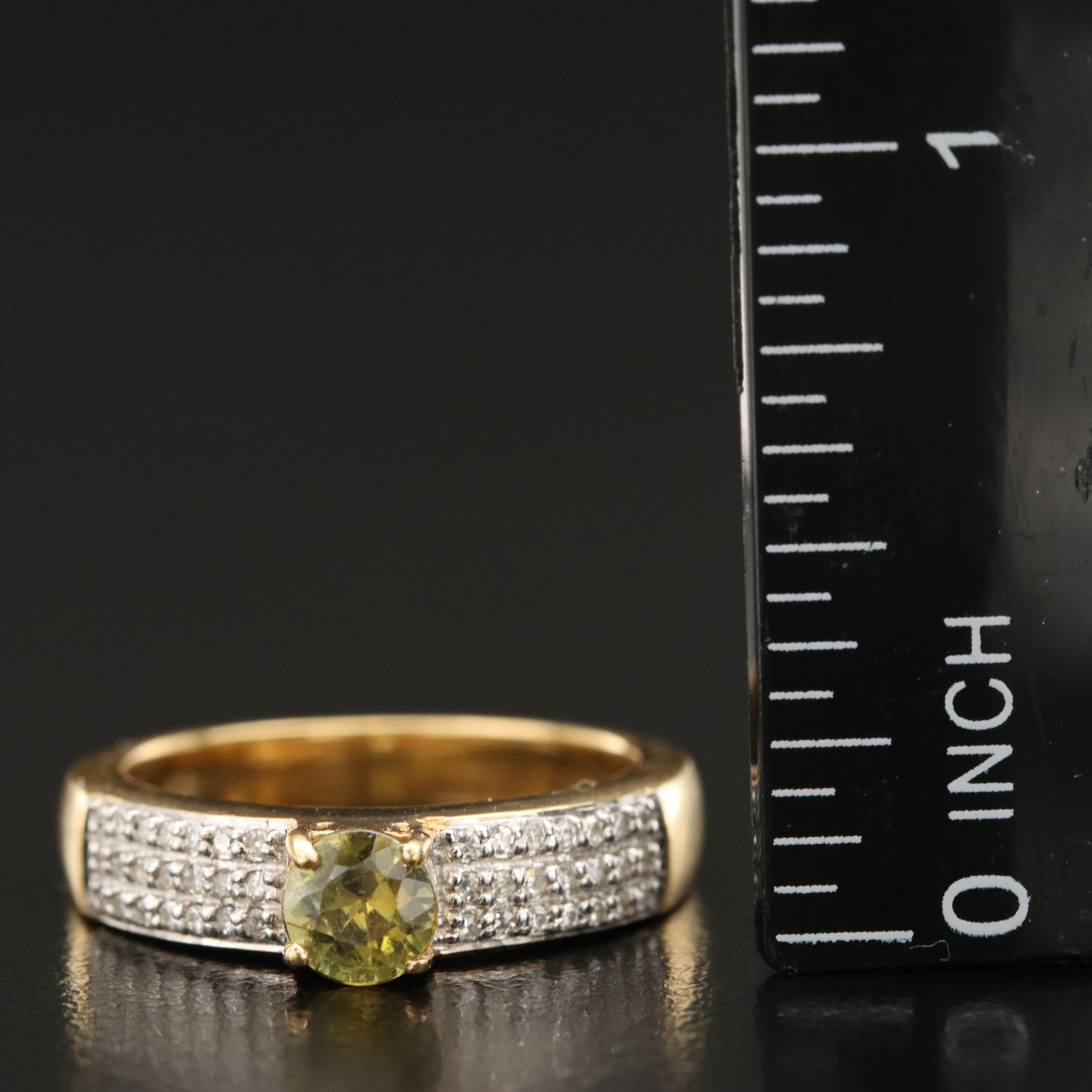 Amayani 18K Demantoid Garnet and Diamond Ring | EBTH