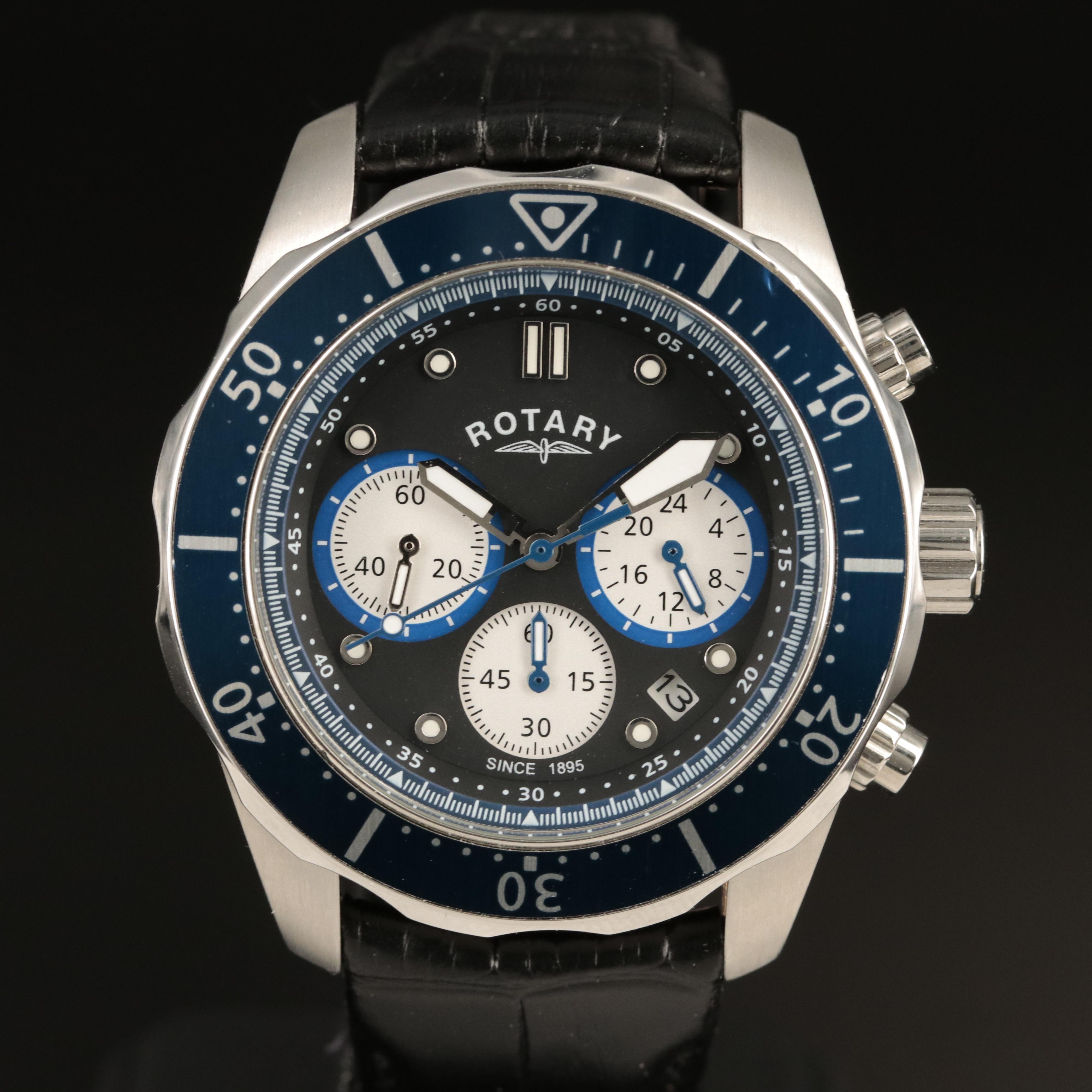Rotary Blue Dial Chronograph Wristwatch | EBTH