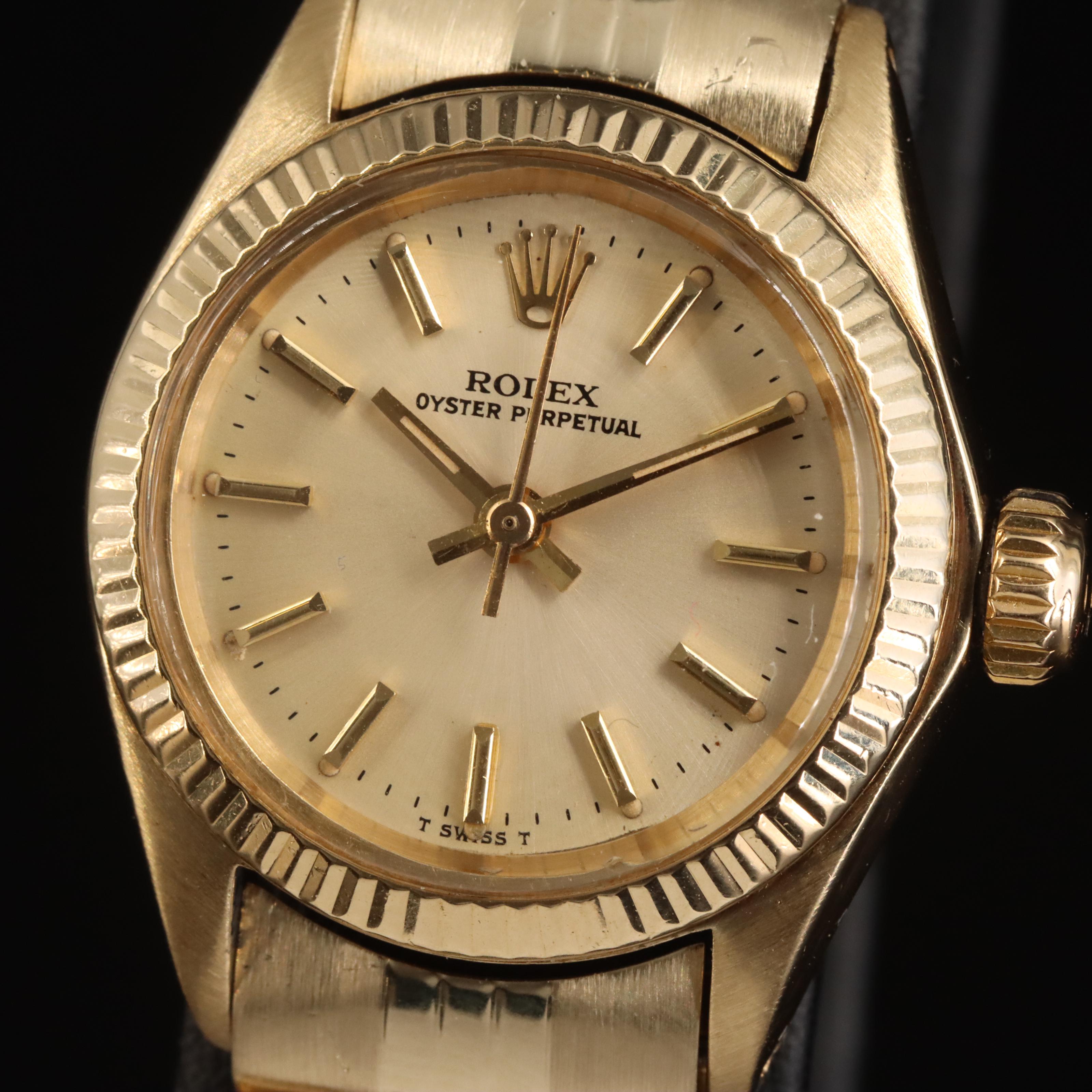 1977 Rolex Oyster Perpetual 14K Wristwatch | EBTH