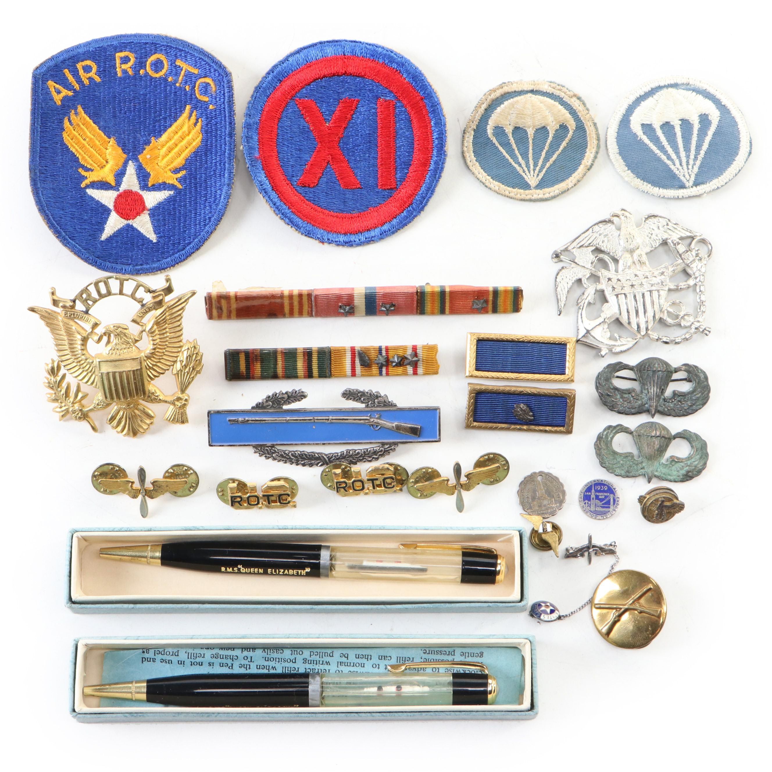 WWII Era U.S. Army & ROTC Pins, Ribbons, Patches, and More | EBTH