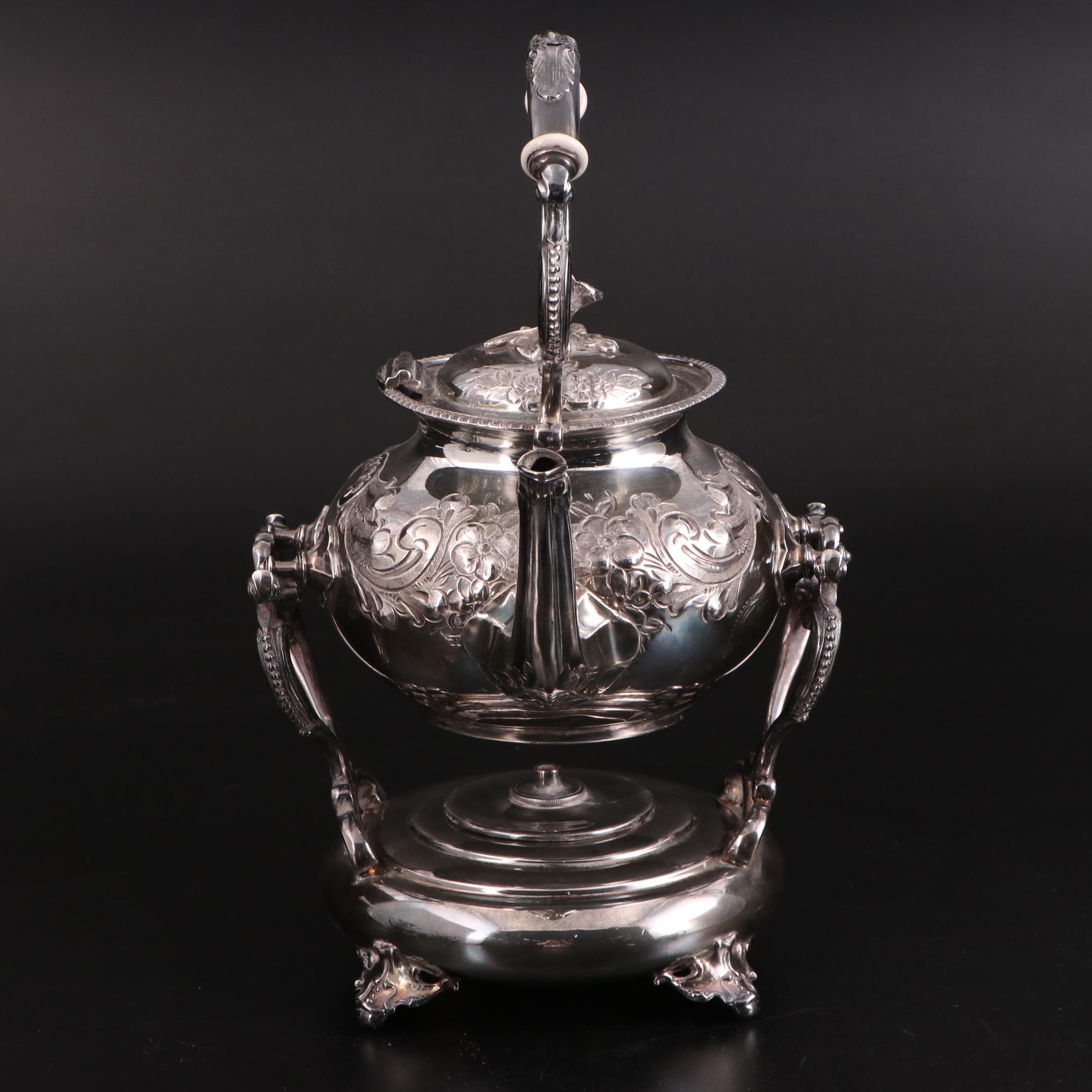 John Turton English Hand Chased Silver Plate Coffee and Tea Service | EBTH