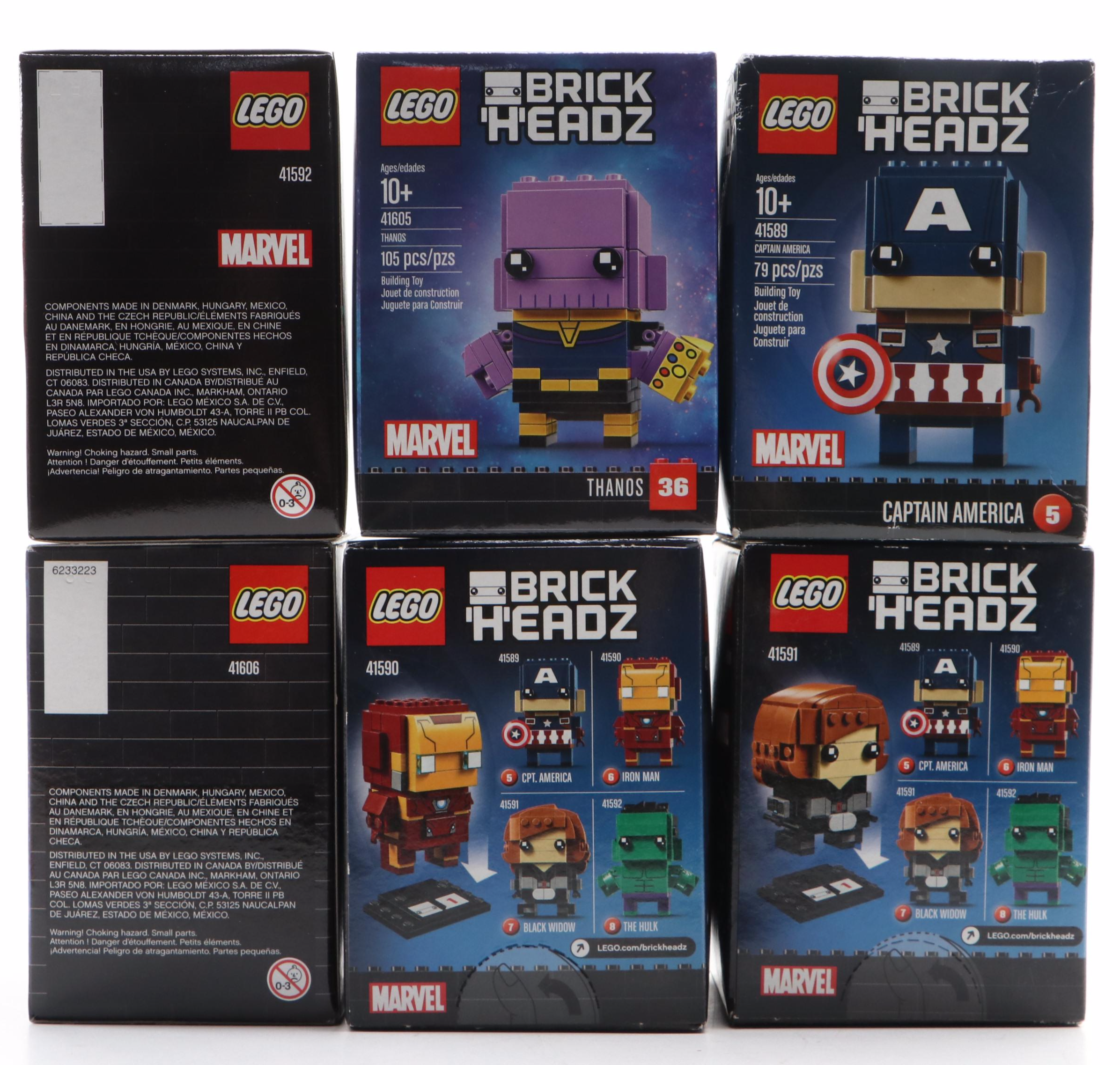 LEGO BrickHeadz Marvel Construction Sets Including Star-Lord, 2017–2018 ...
