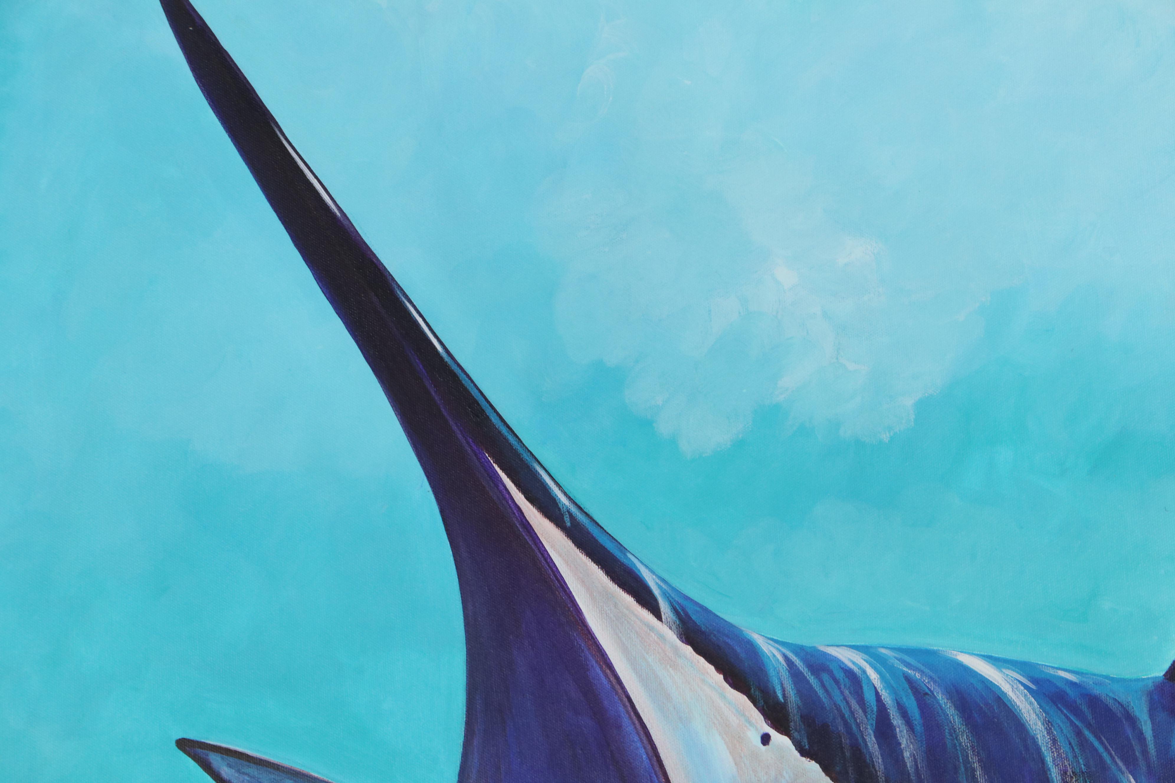 Guy Harvey Large-Scale Acrylic Painting of Swordfish and Mahi-Mahi ...