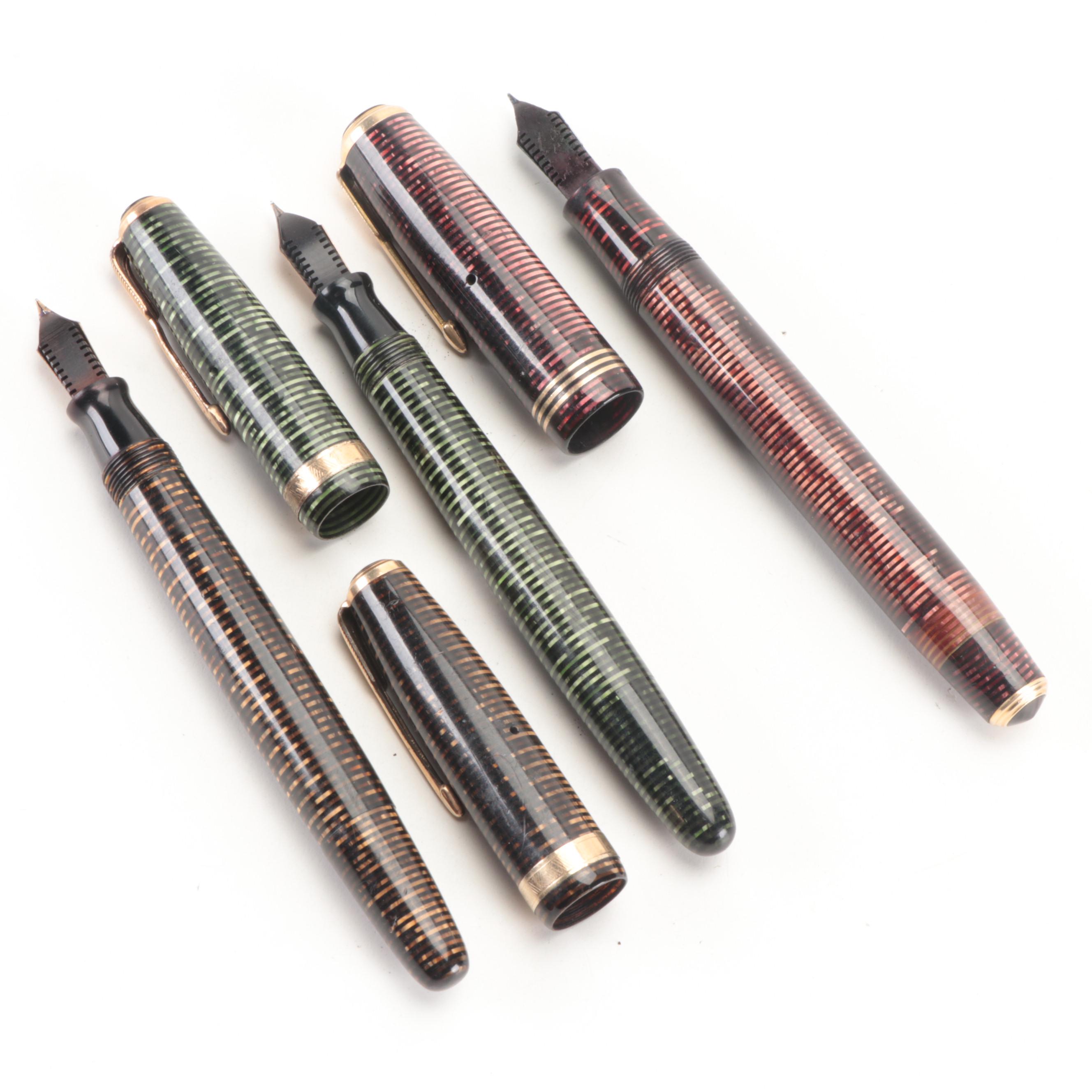 Parker Vacumatic Banded Celluloid Fountain Pens, circa 1930s | EBTH