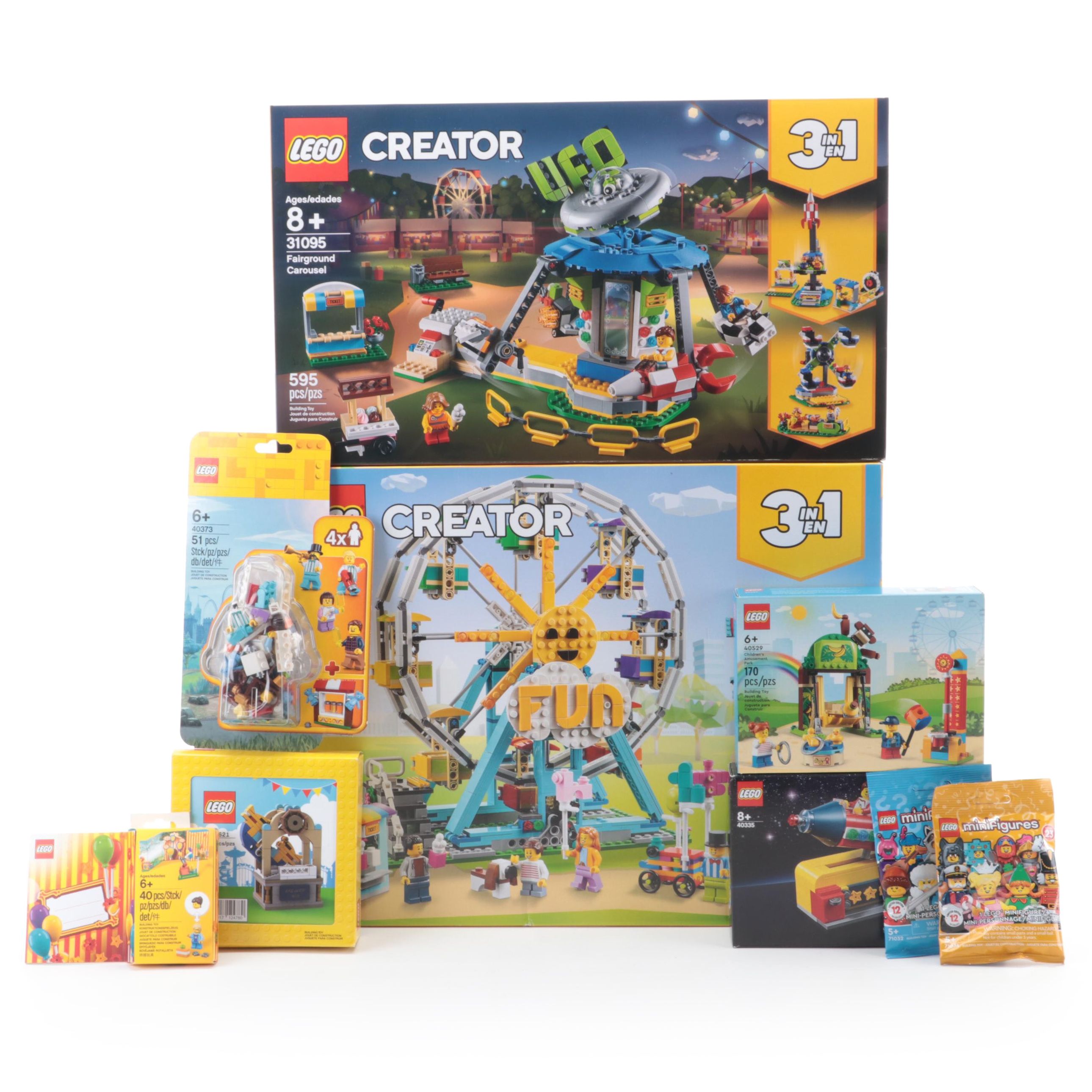 LEGO Fairground Carousel, Ferris Wheel, Children's Amusement Park, More ...