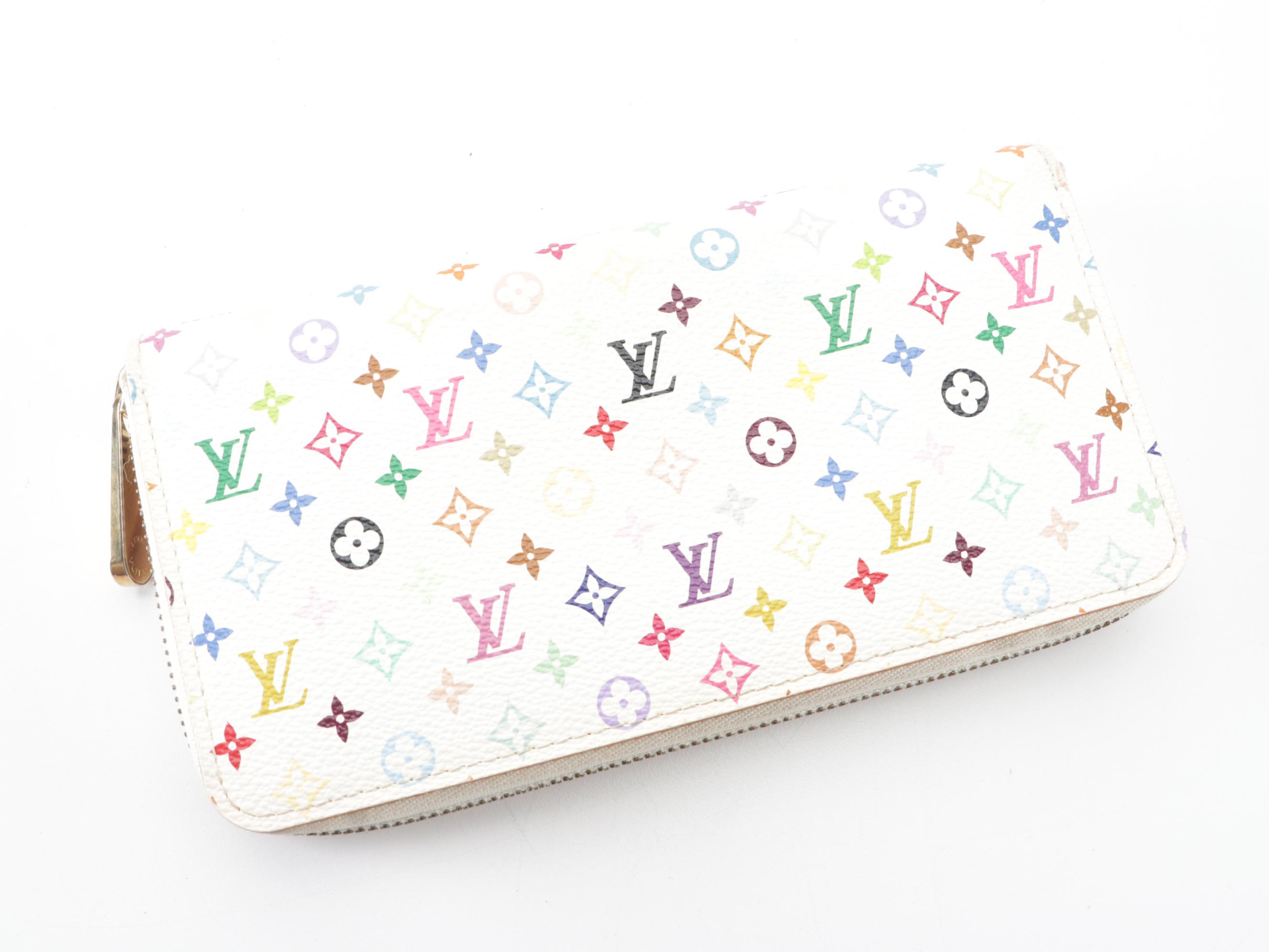 Louis Vuitton x Murakami Zippy Wallet in White Monogram Multicolore ...