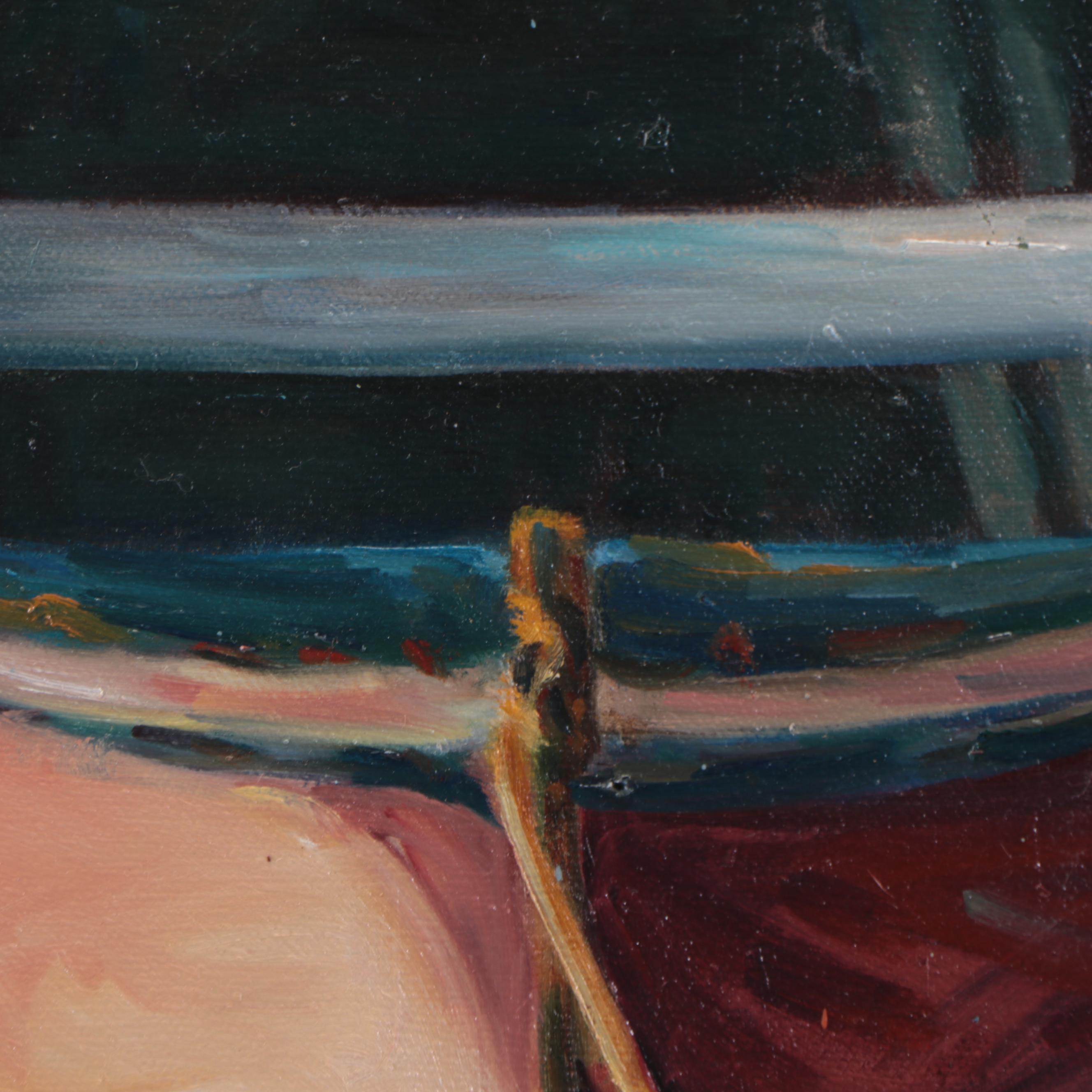 Deborah Miller Oil Painting of a Boat "Antalya, Turkey," Circa 2022 | EBTH