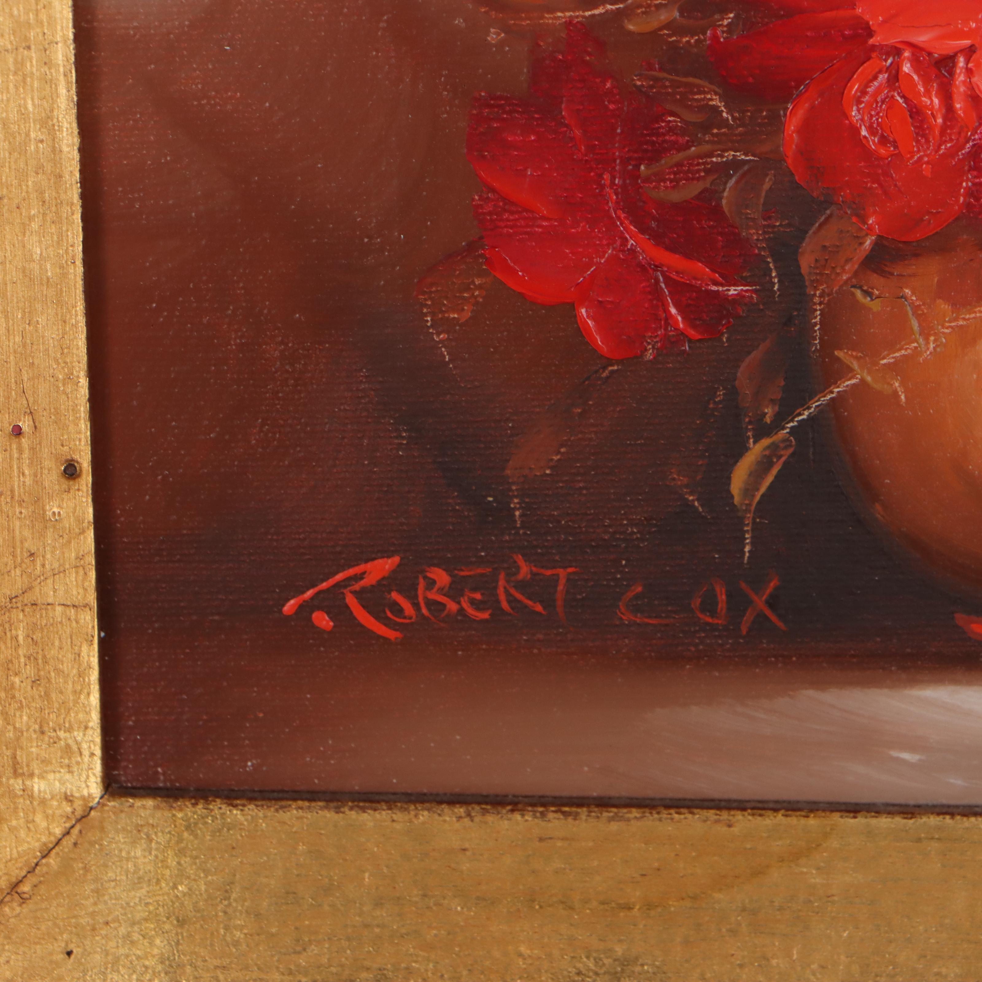 Robert Cox Floral Still Life Oil Painting, Late 20th Century | EBTH