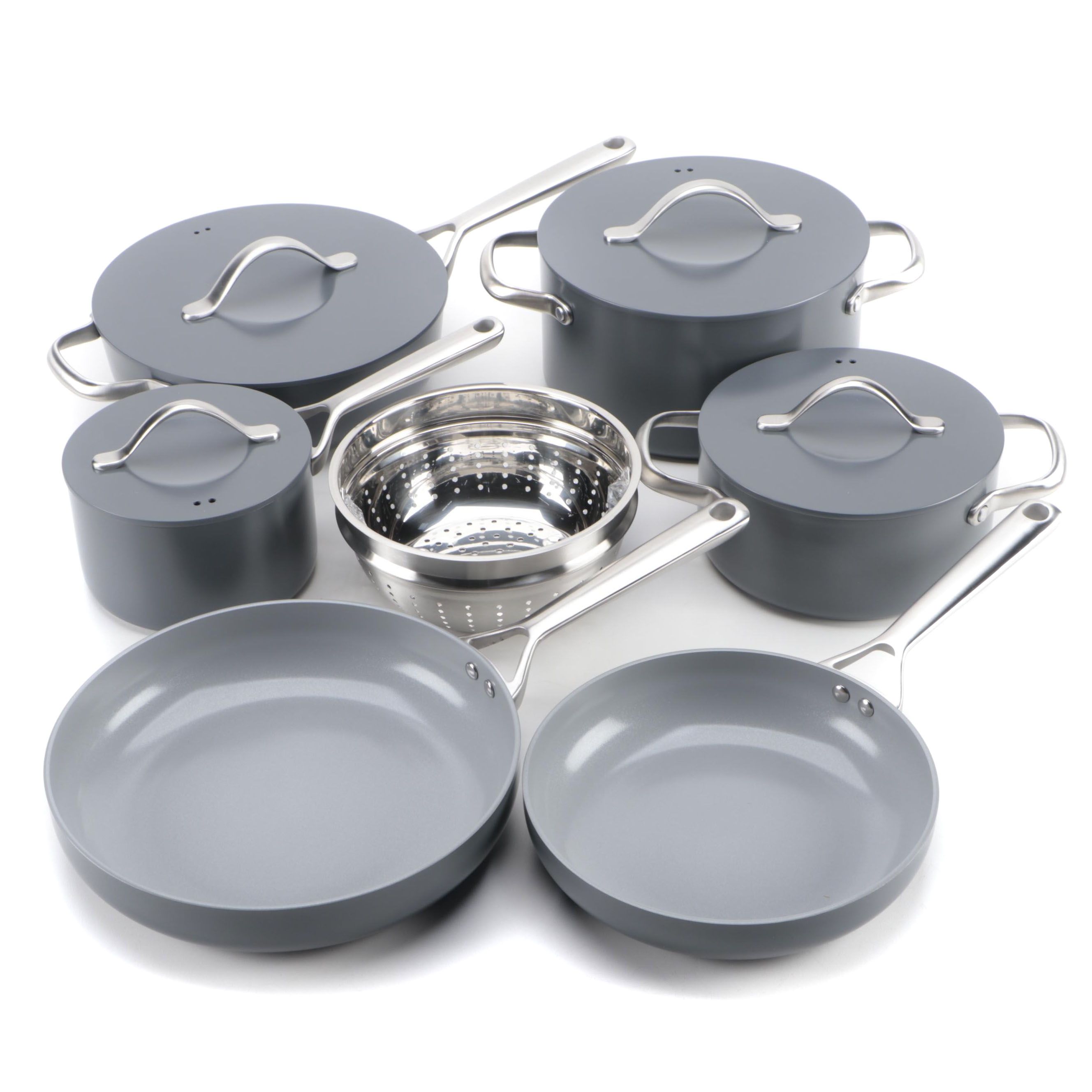 Member's Mark 11-Piece Non-Stick Ceramic Cookware Set in Gray | EBTH