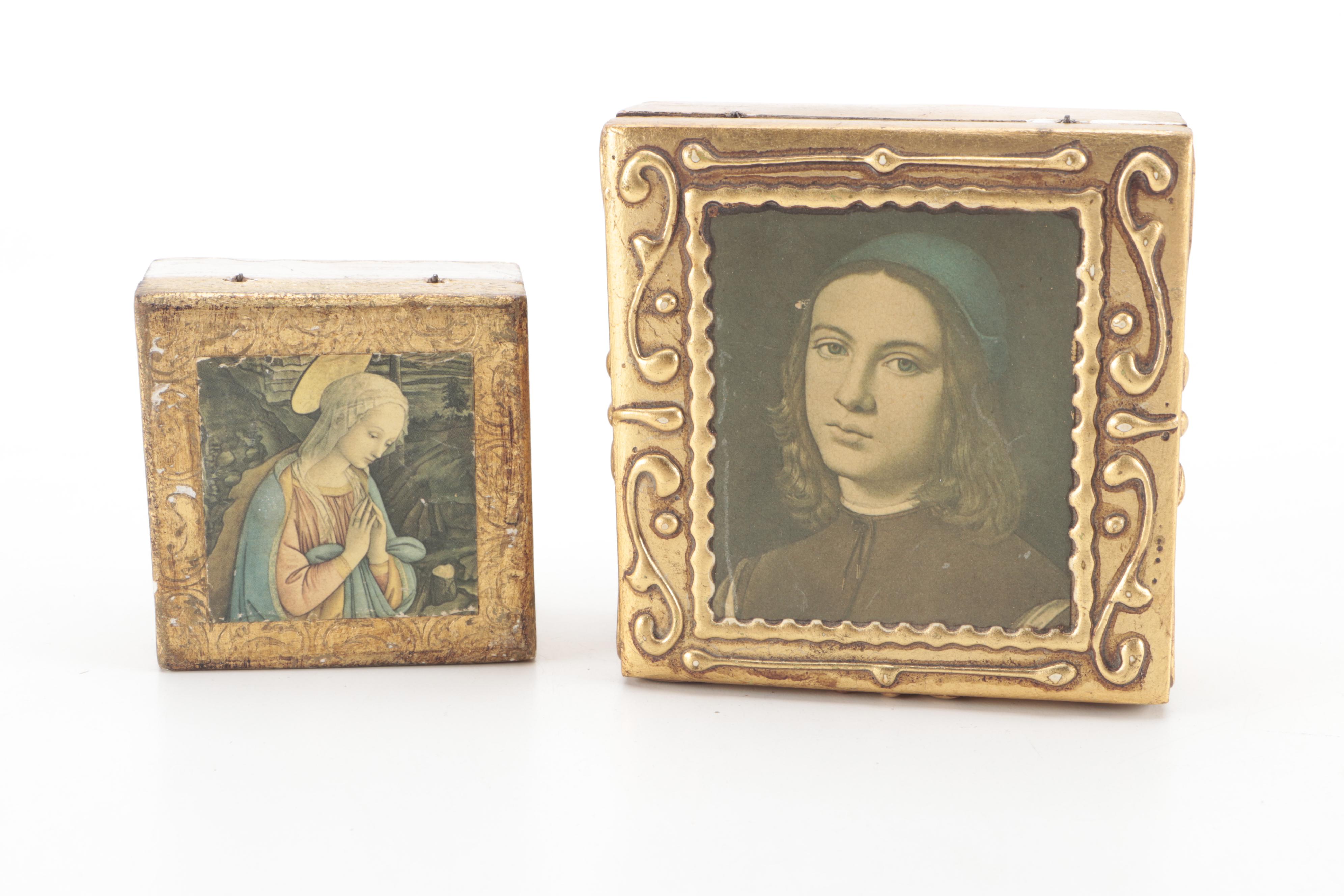 Offset Reproduction Lithograph, Paintings and Boxes After Renaissance ...