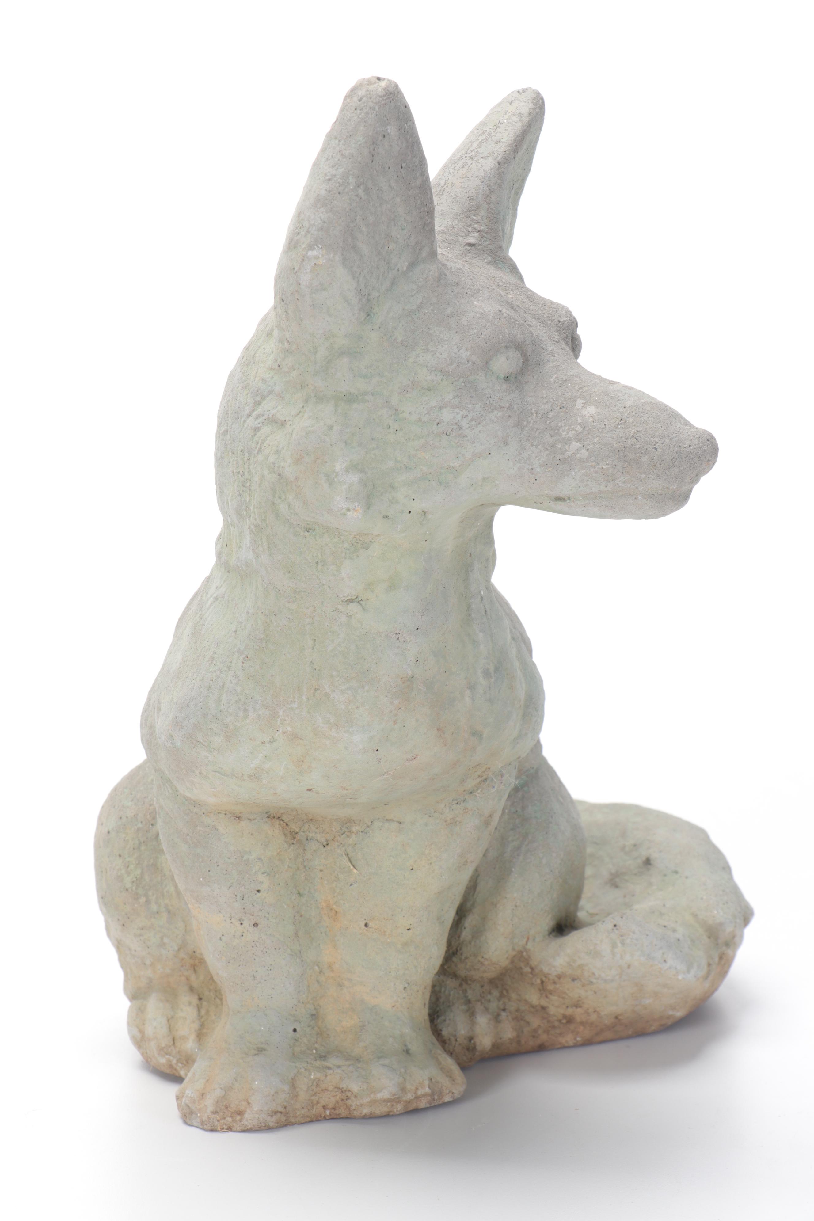 Cast Concrete Fox Garden Statue | EBTH